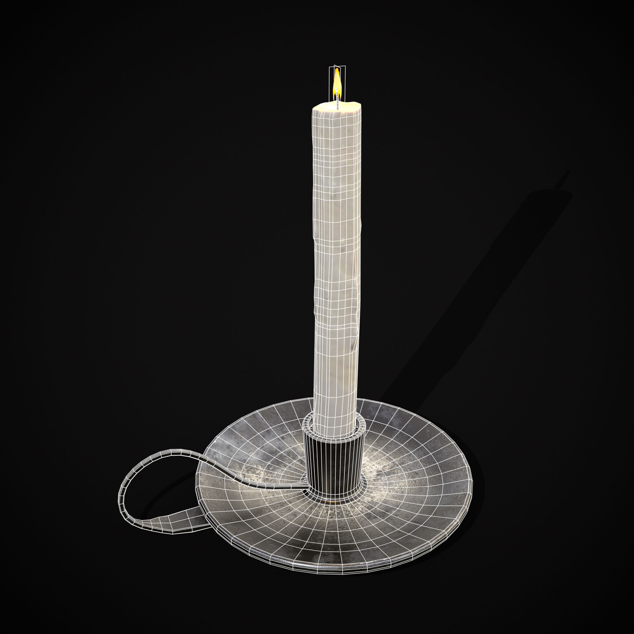 Tall Iron Chamberstick - 3D Model by Get Dead Entertainment