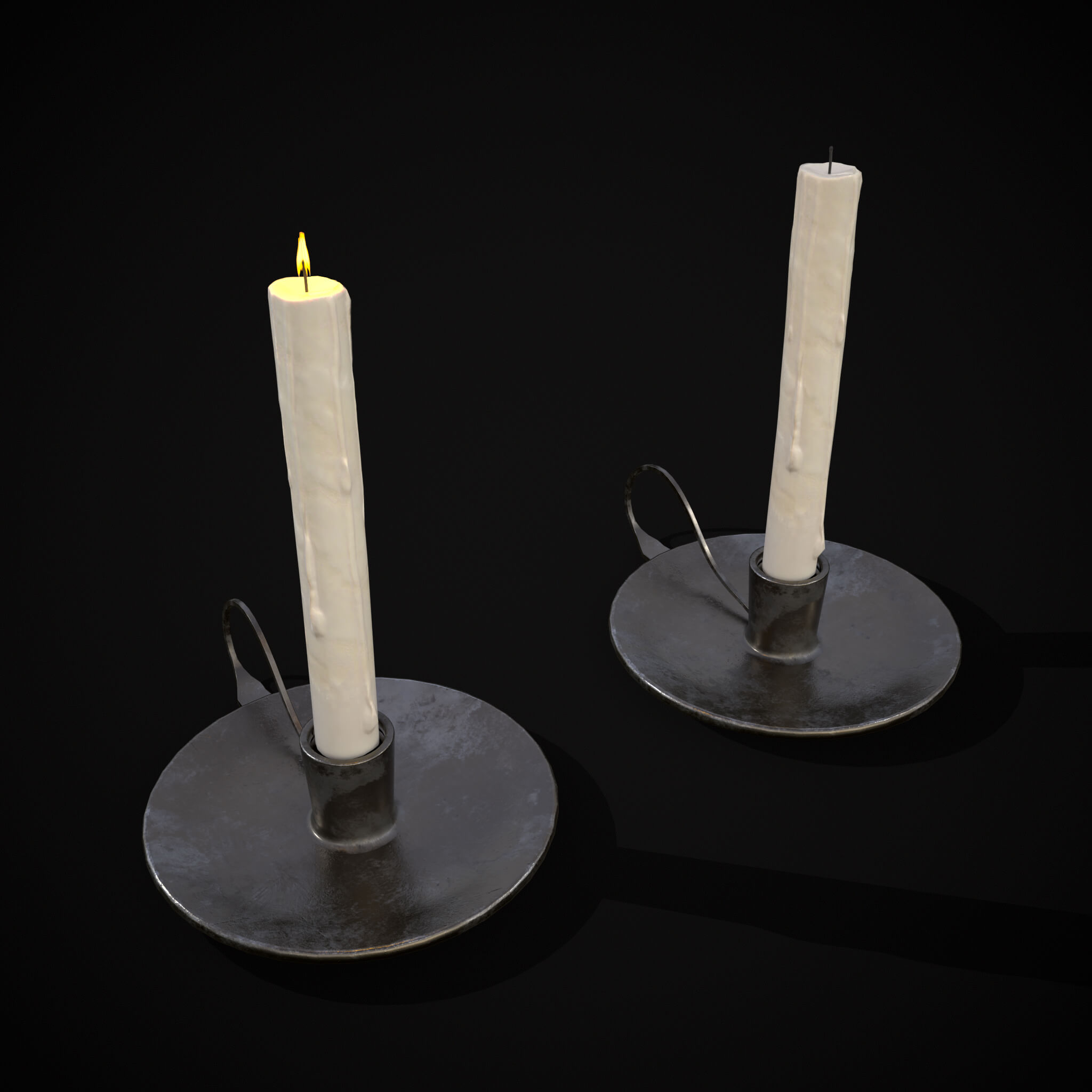 Tall Iron Chamberstick - 3D Model by Get Dead Entertainment