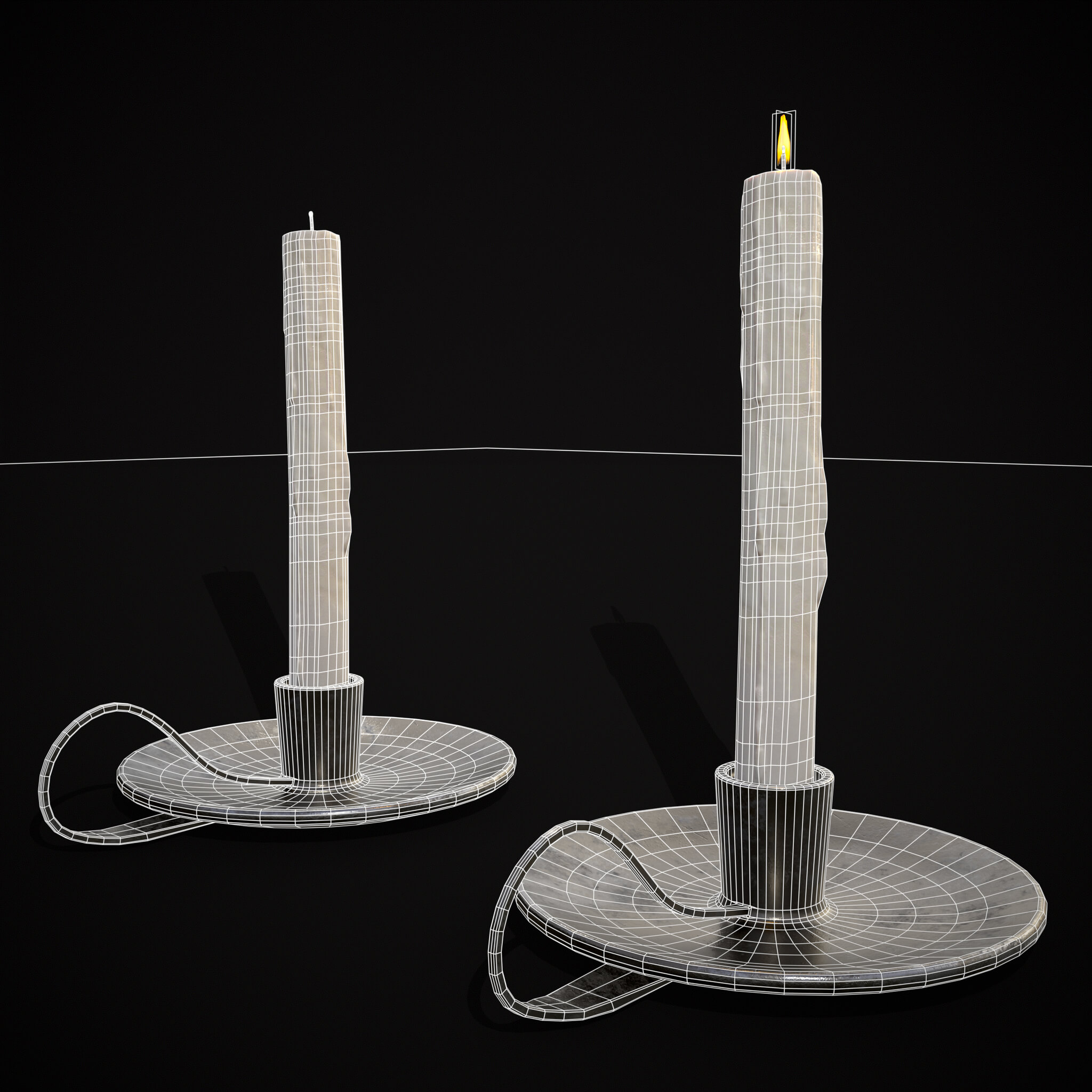 Tall Iron Chamberstick - 3D Model by Get Dead Entertainment