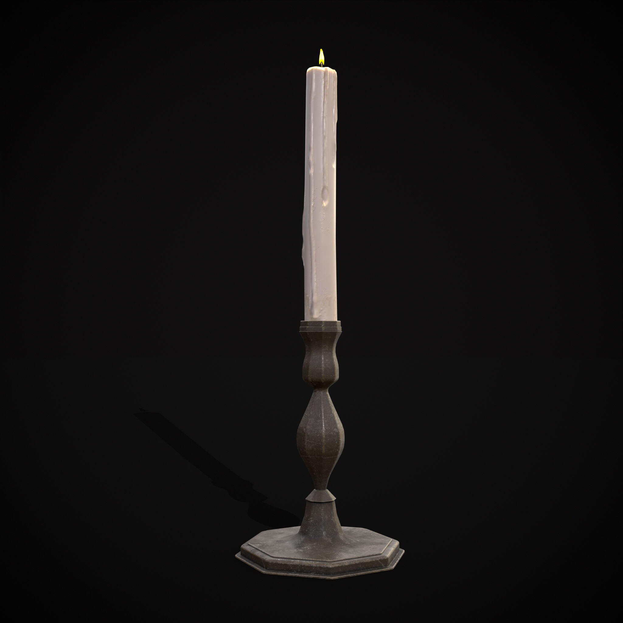 Tall Octagonal Candle Stick - 3D Model by Get Dead Entertainment