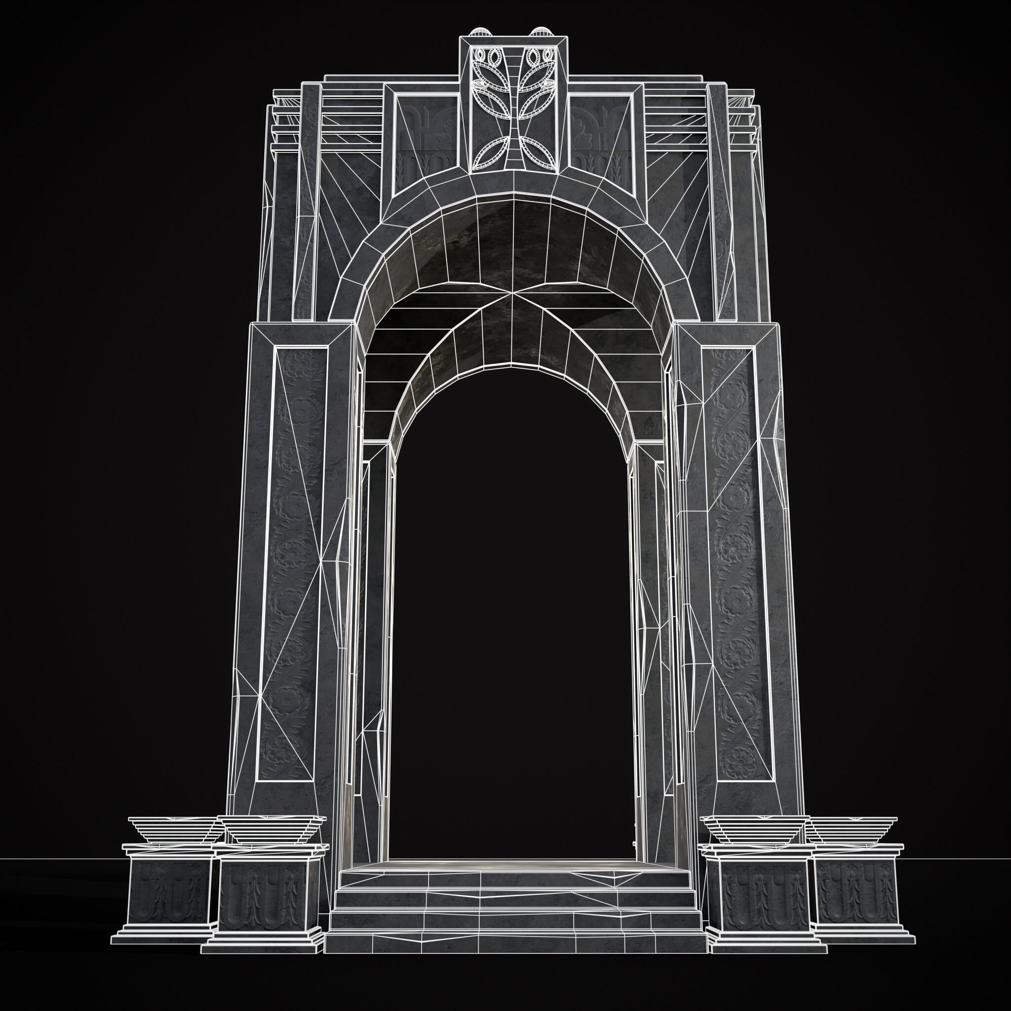 Tall Stone Arch Gazebo - 3D Model by Get Dead Entertainment