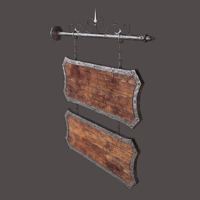 Tavern Sign Board - 3D Model by Get Dead Entertainment