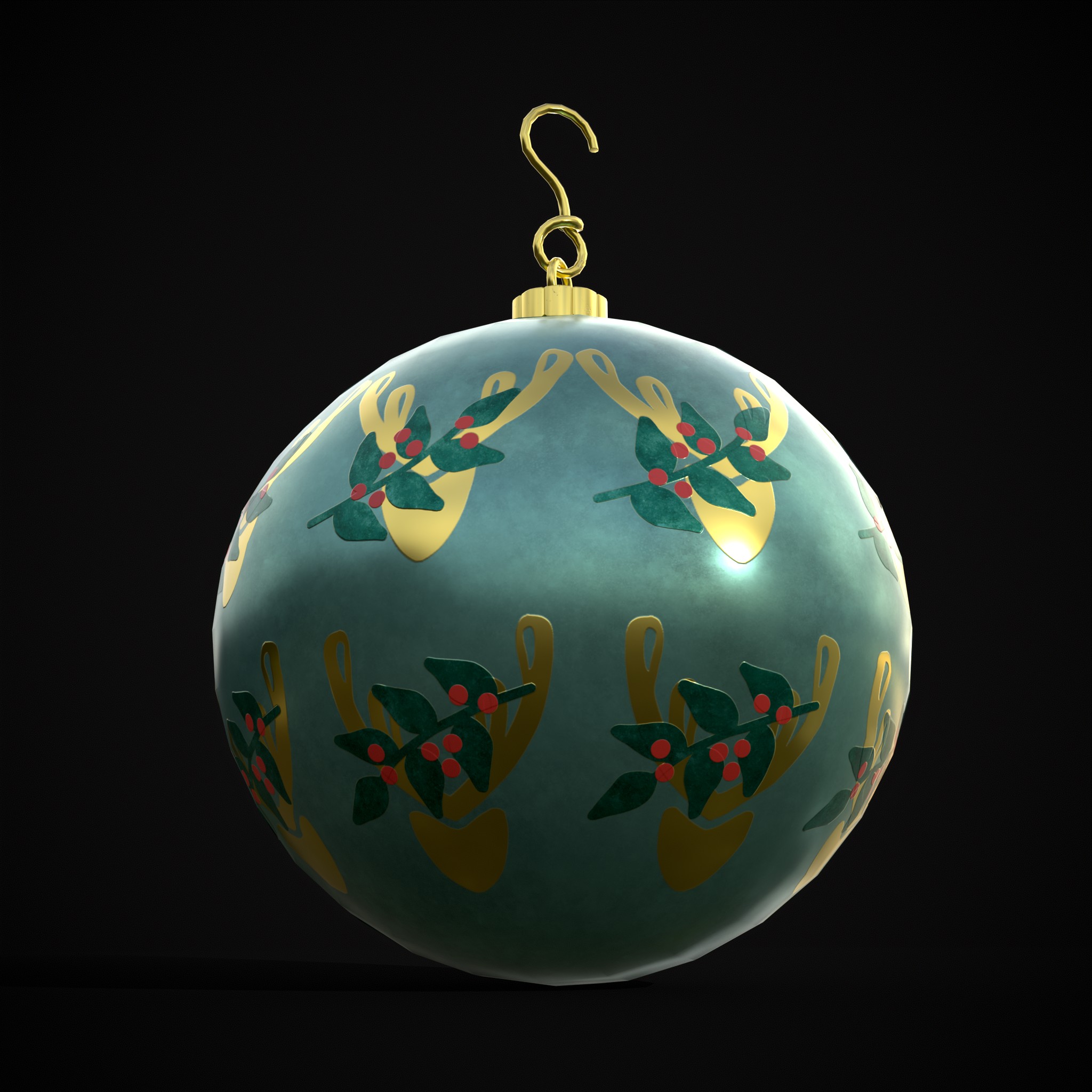 Teal Deer and Mistletoe Bulb - 3D Model by Get Dead Entertainment