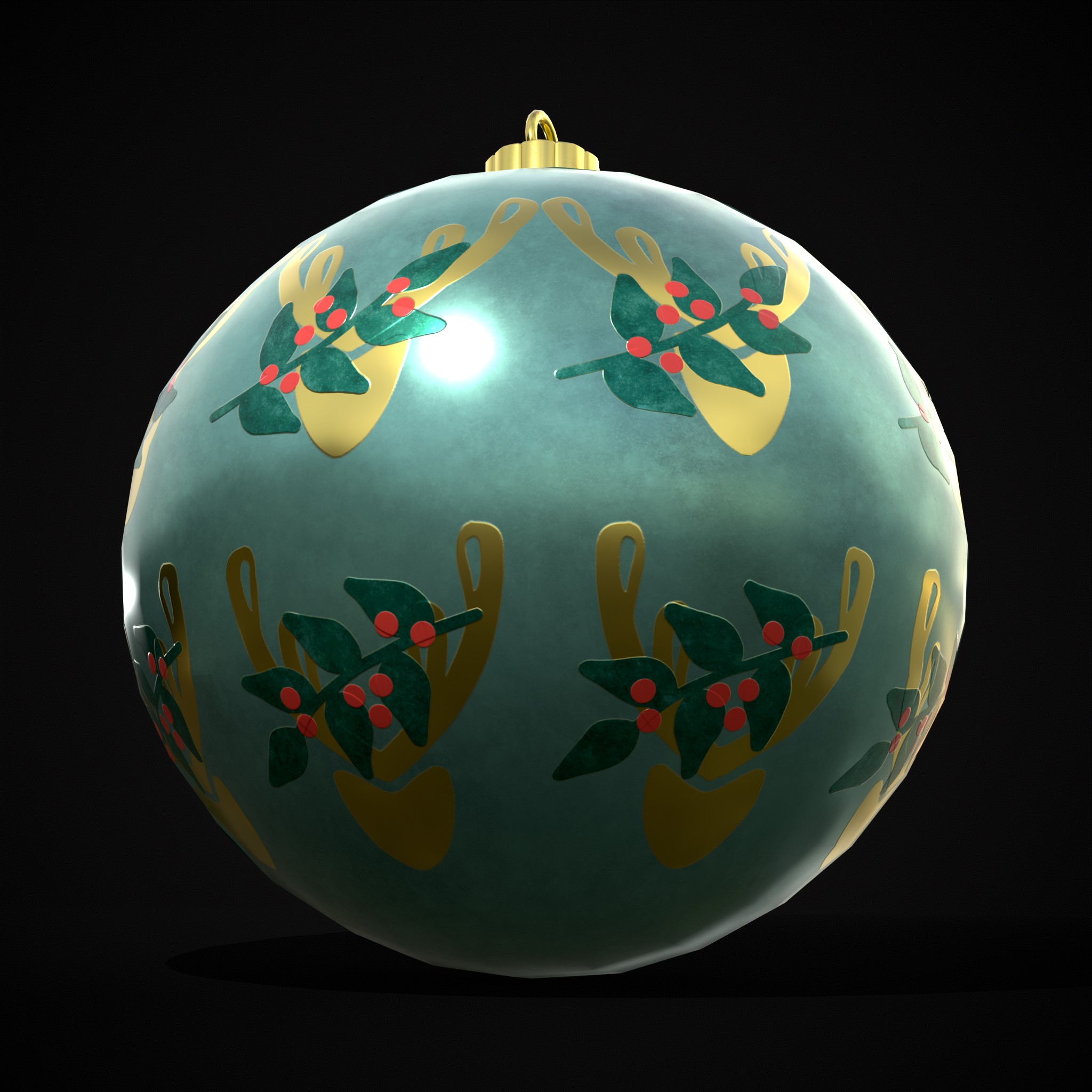 Teal Deer and Mistletoe Bulb - 3D Model by Get Dead Entertainment