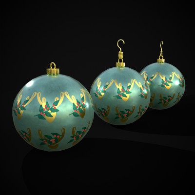 Teal Deer and Mistletoe Bulb - 3D Model by Get Dead Entertainment