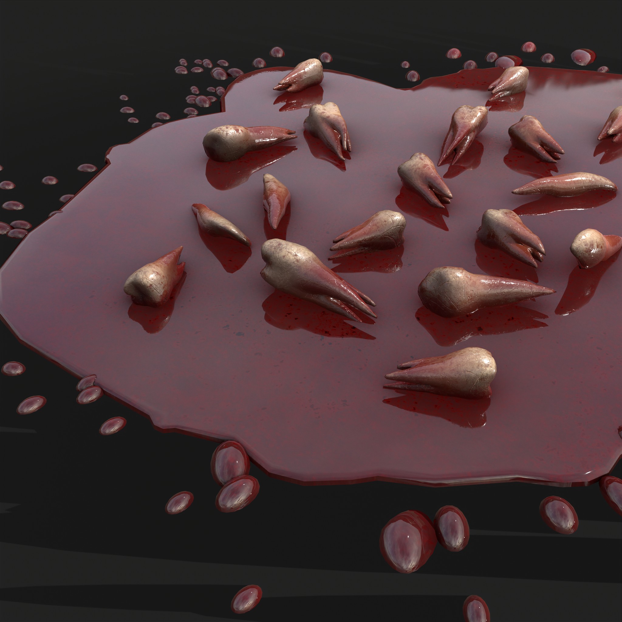 Teeth Bloody Pile - 3D Model by Get Dead Entertainment