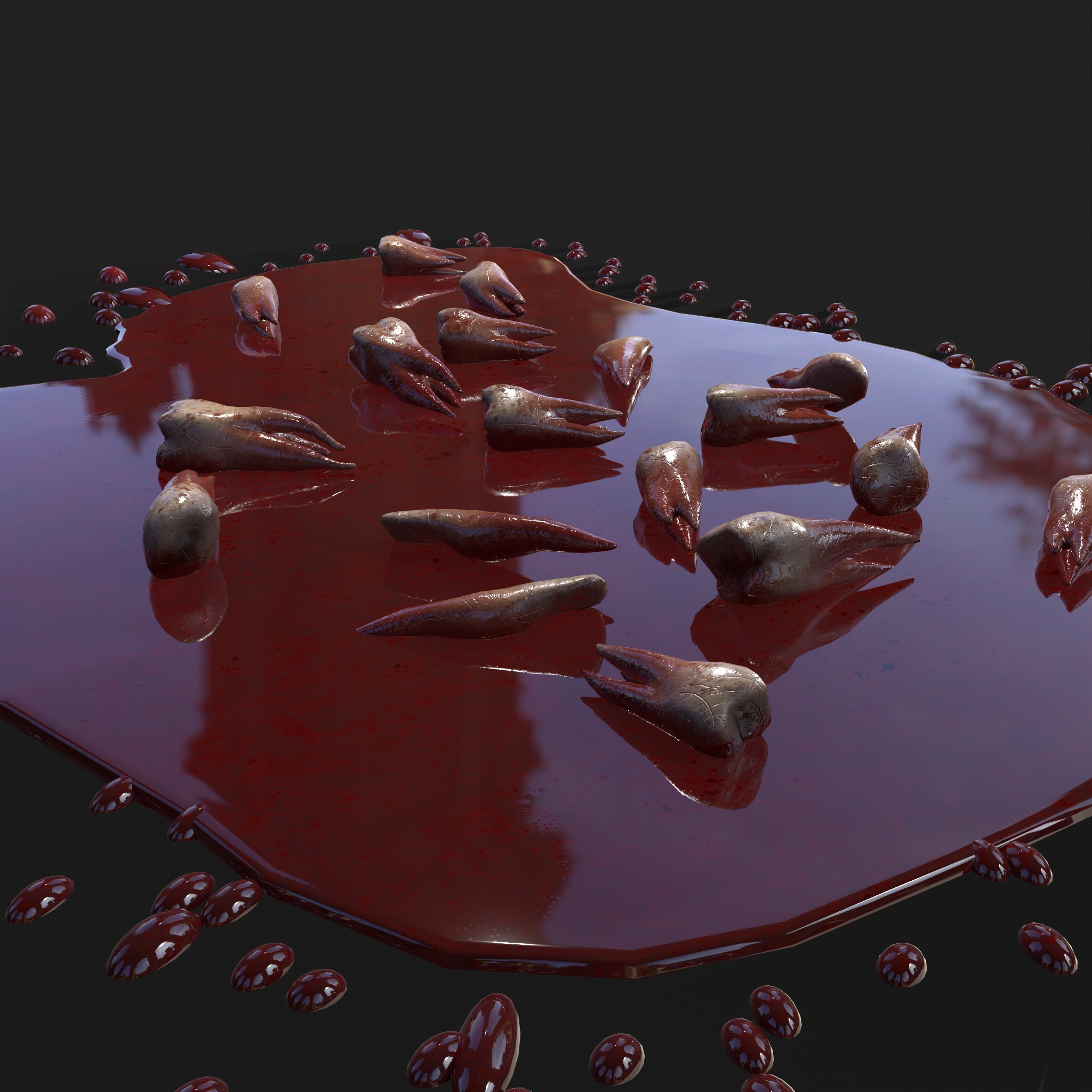 Teeth Bloody Pile - 3D Model by Get Dead Entertainment