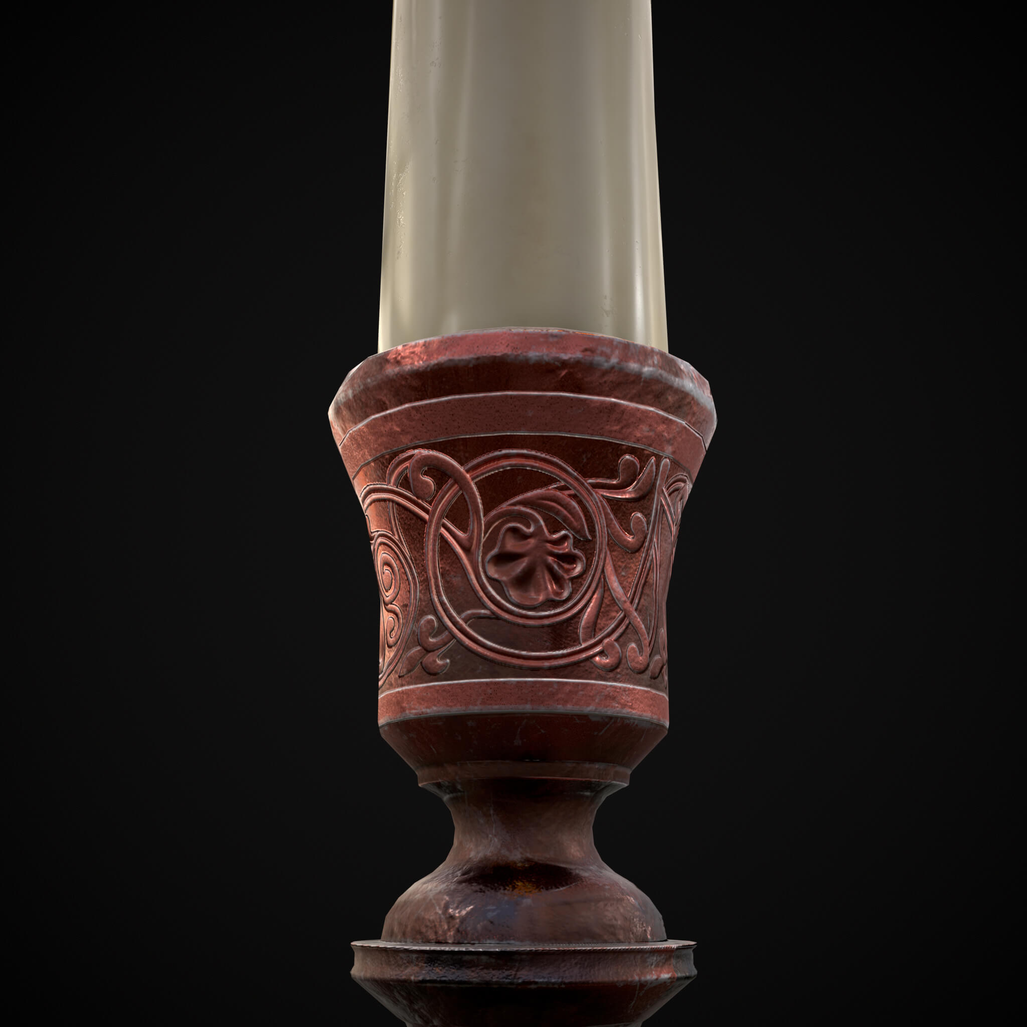 Thin Elegant Candle Stick - 3D Model by Get Dead Entertainment