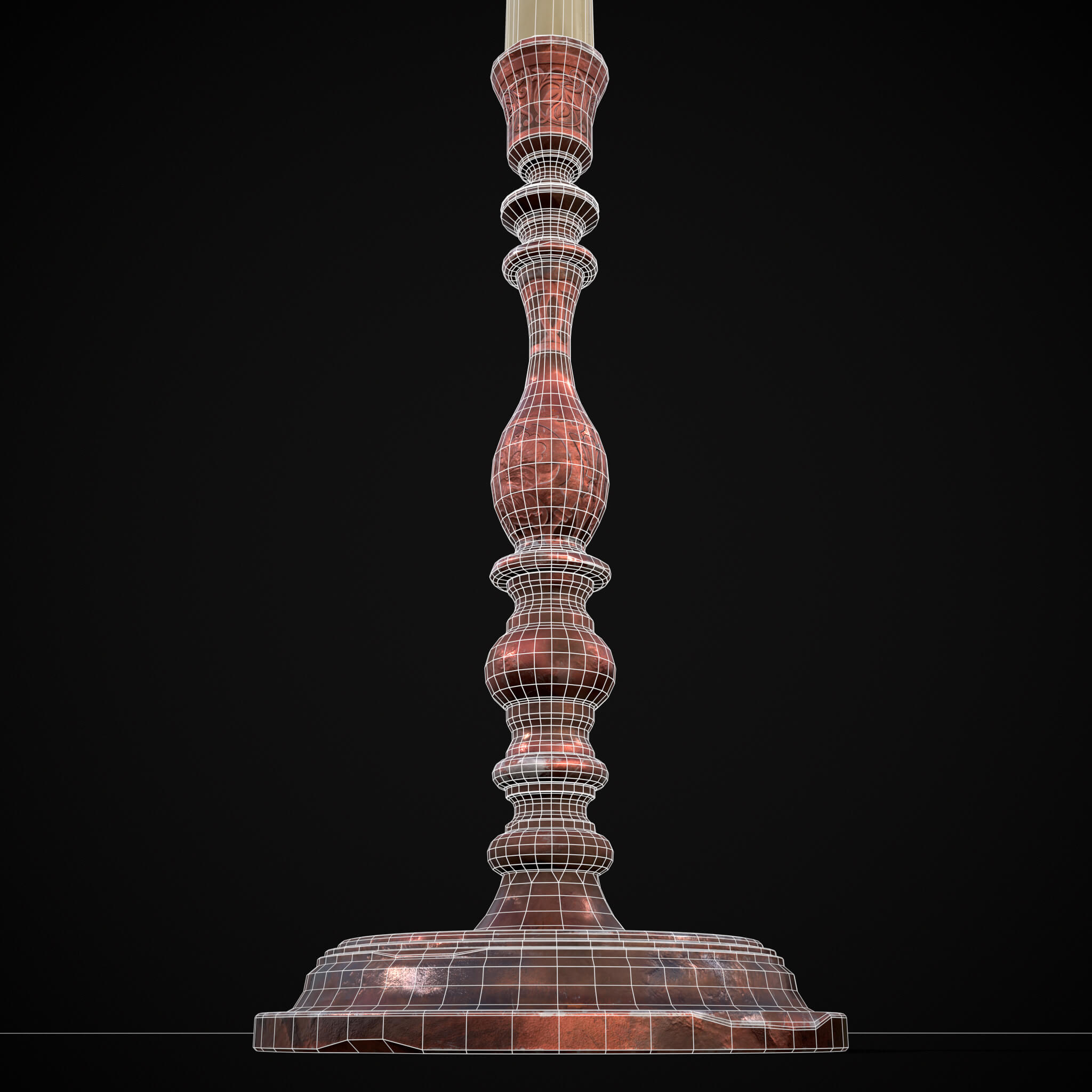 Thin Elegant Candle Stick - 3D Model by Get Dead Entertainment