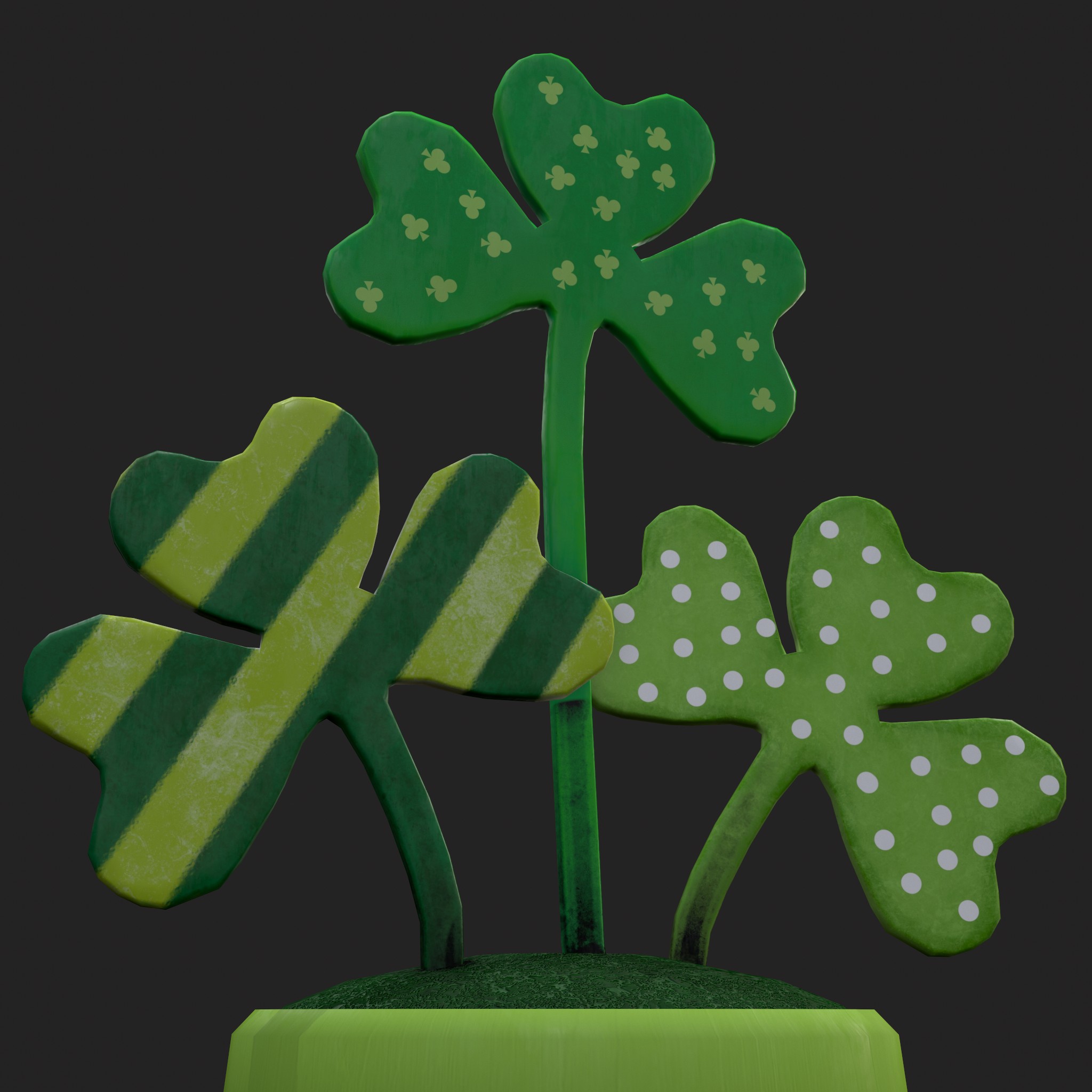 Three Clover Planter - 3D Model by Get Dead Entertainment