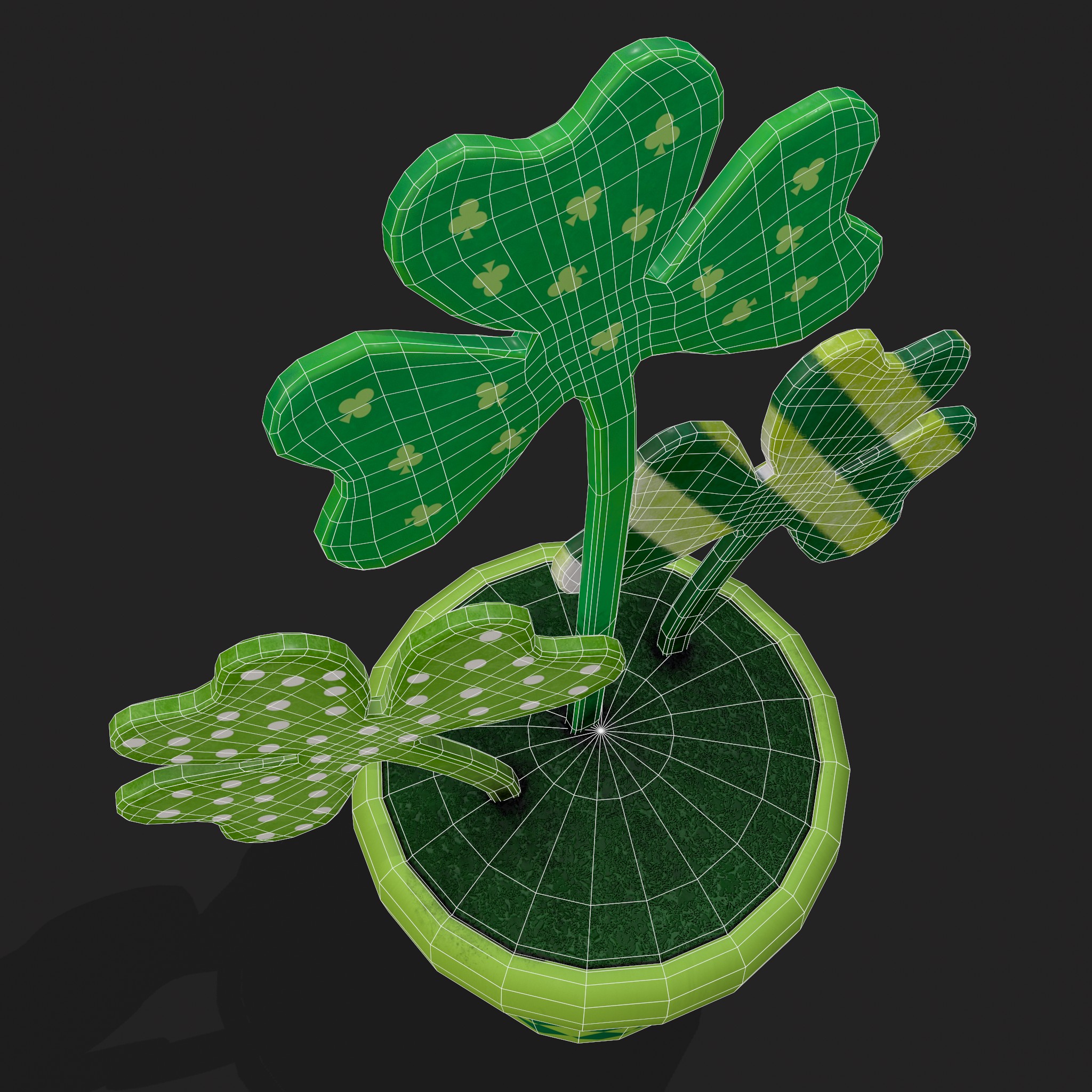 Three Clover Planter - 3D Model by Get Dead Entertainment