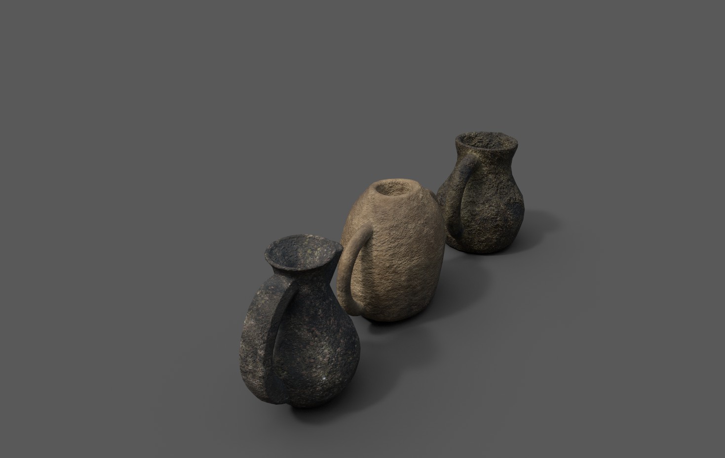Three Medieval Jugs - 3D Model by Get Dead Entertainment