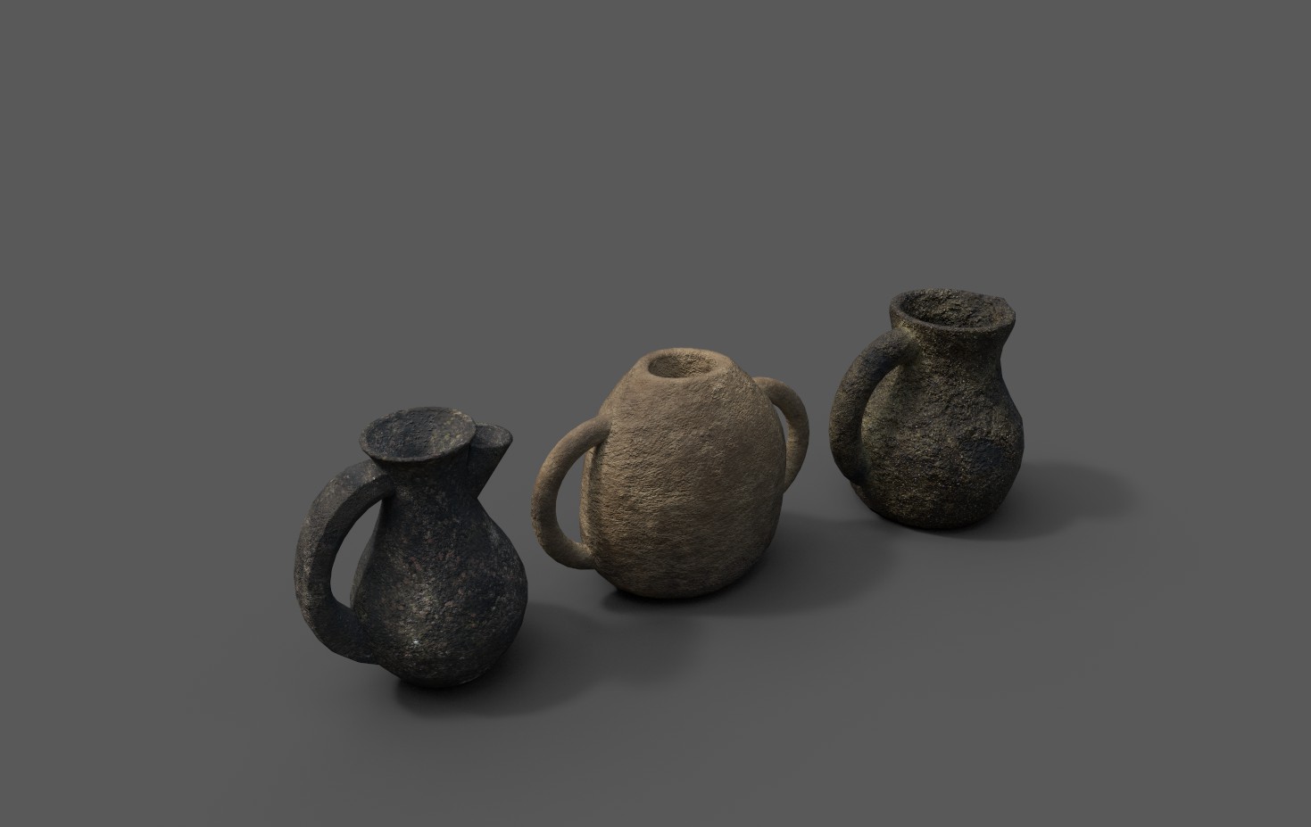 Three Medieval Jugs - 3D Model by Get Dead Entertainment