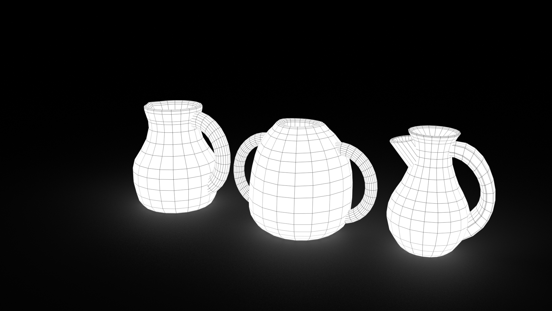 Three Medieval Jugs - 3D Model by Get Dead Entertainment