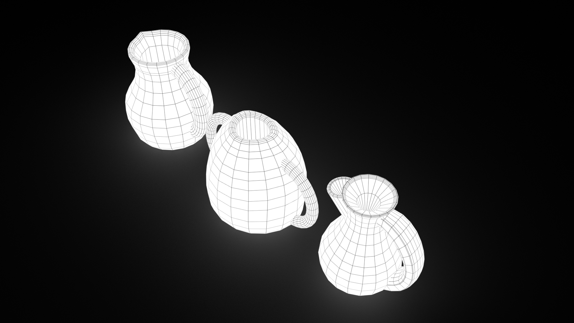 Three Medieval Jugs - 3D Model by Get Dead Entertainment