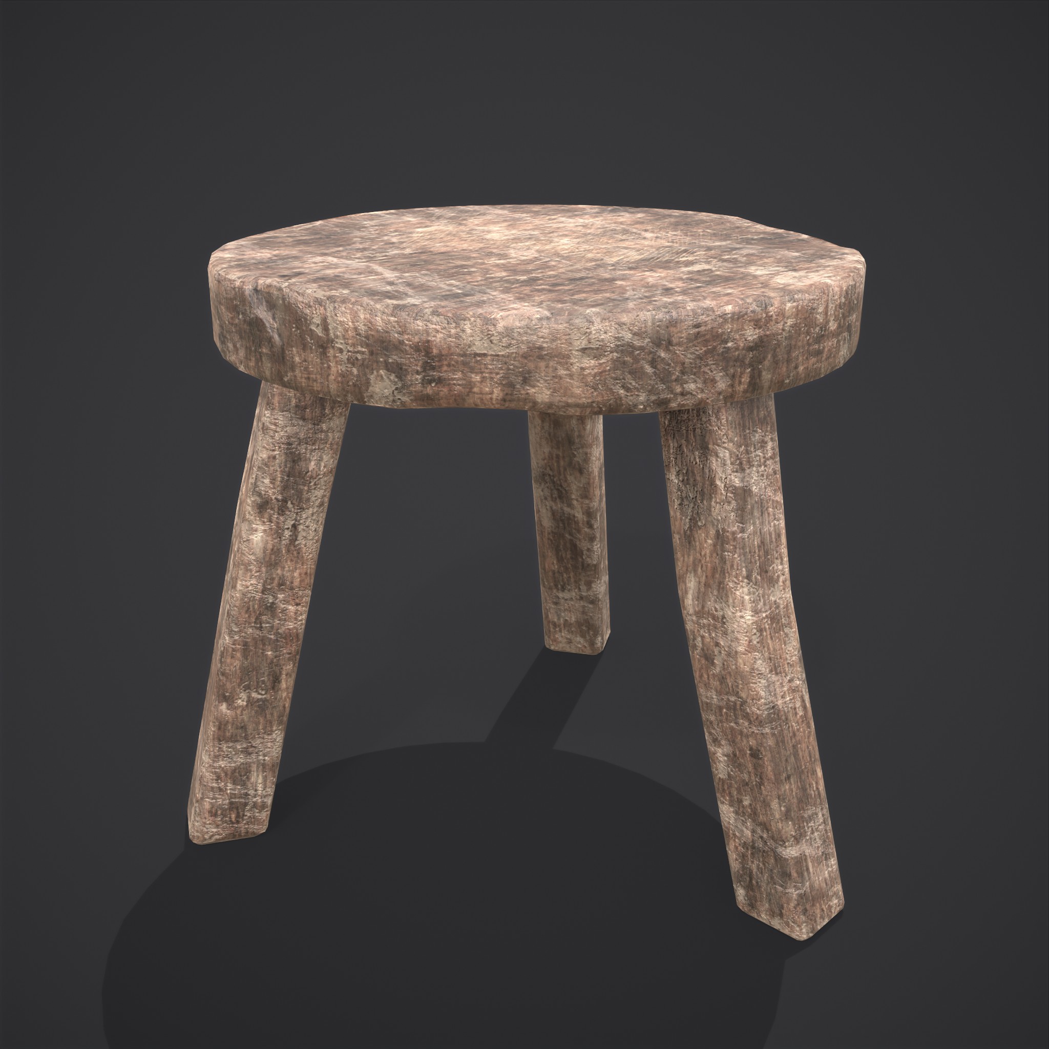 Three Legged Short Stool - 3D Model by Get Dead Entertainment