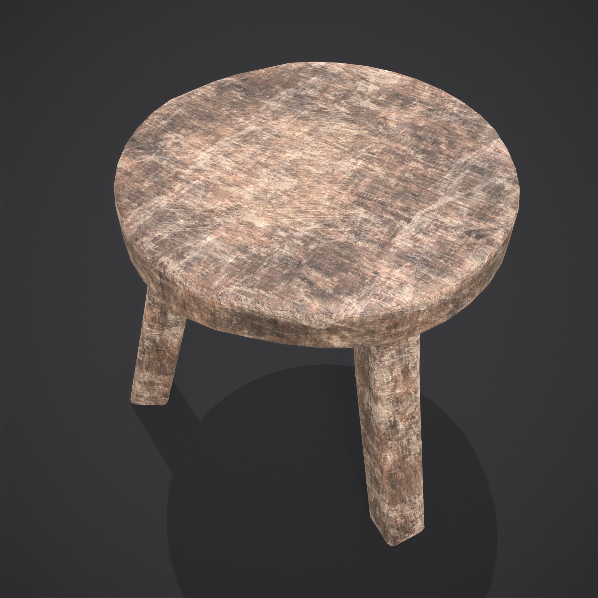 Three Legged Short Stool - 3D Model by Get Dead Entertainment