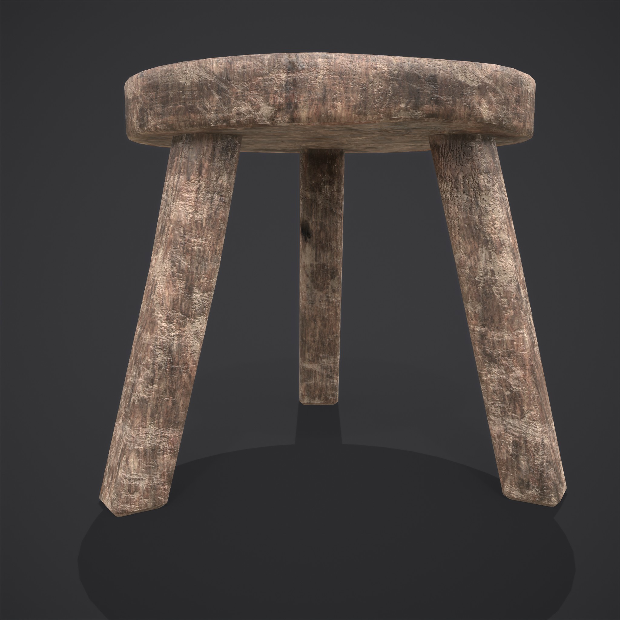 Three Legged Short Stool - 3D Model by Get Dead Entertainment