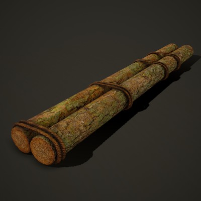 Tied Logs With Rope - 3D Model by Get Dead Entertainment