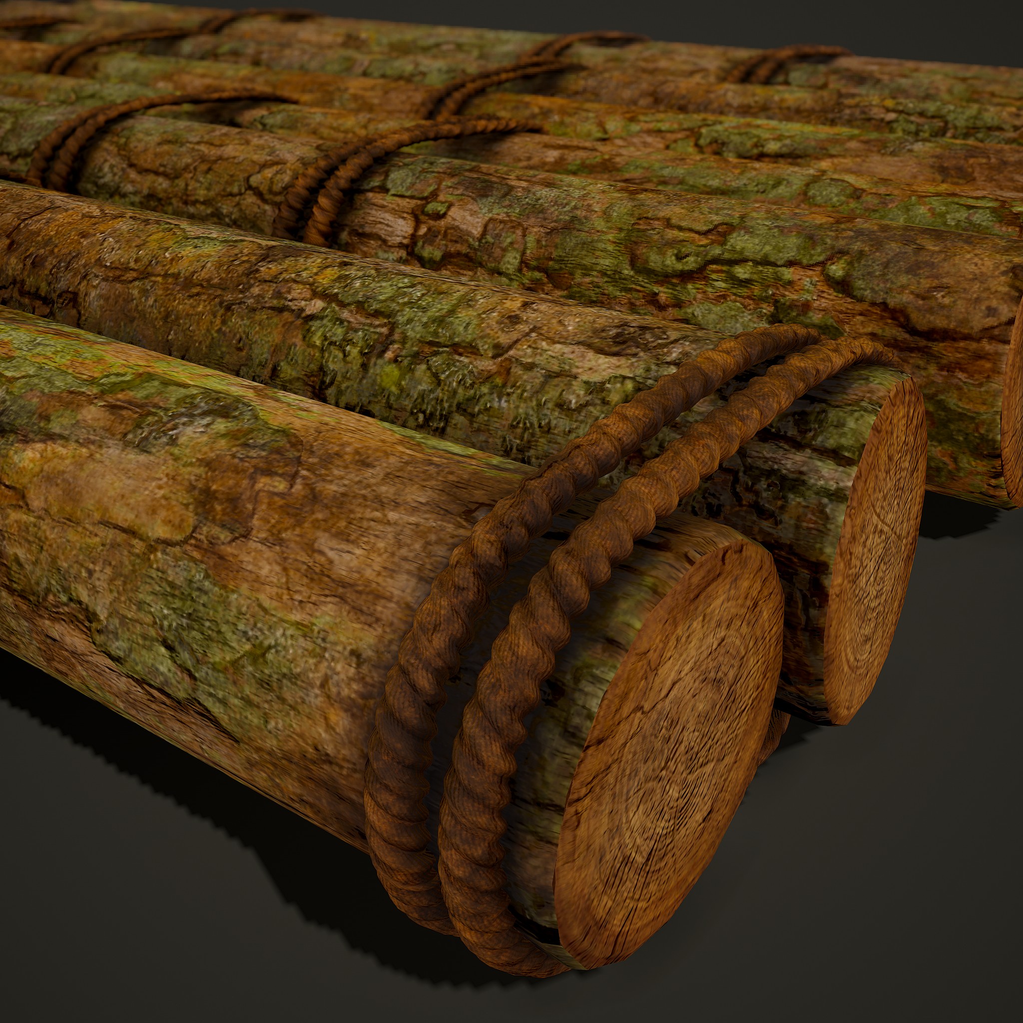 Tied Logs With Rope - 3D Model by Get Dead Entertainment