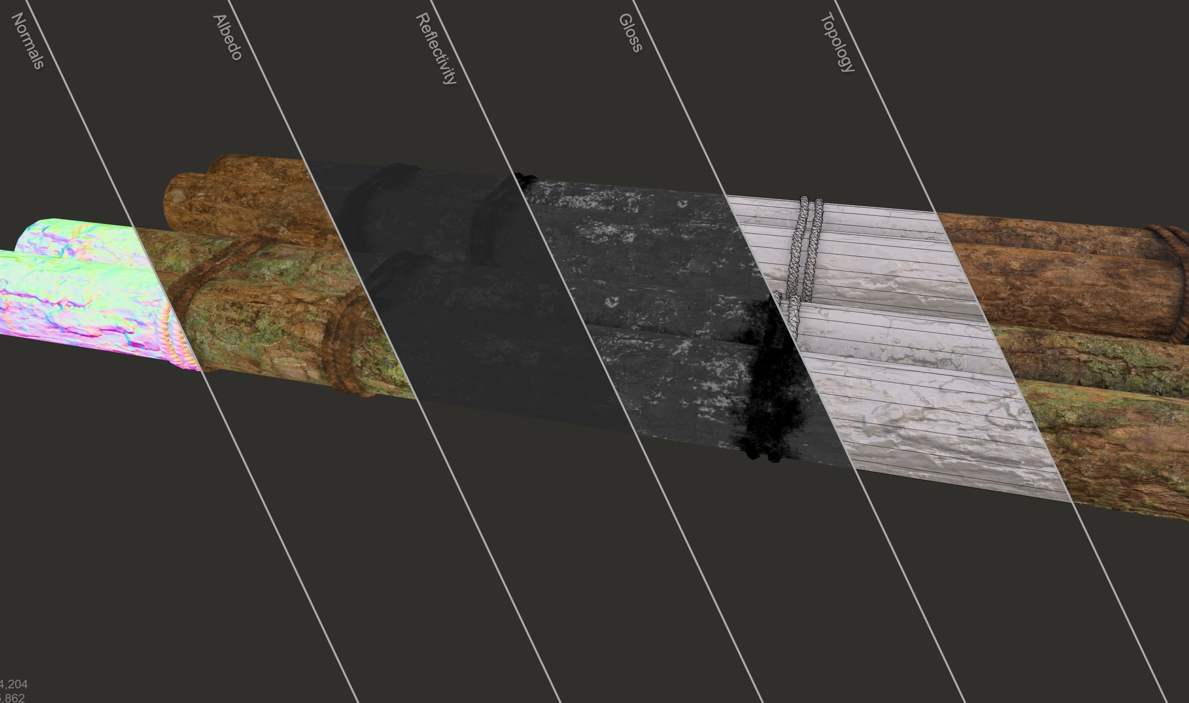 Tied Logs With Rope - 3D Model by Get Dead Entertainment