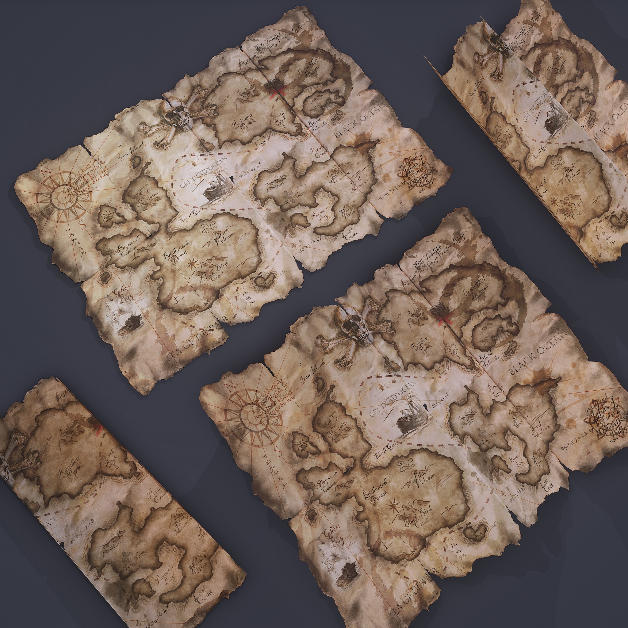 Treasure Map Animated - 3D Model by Get Dead Entertainment