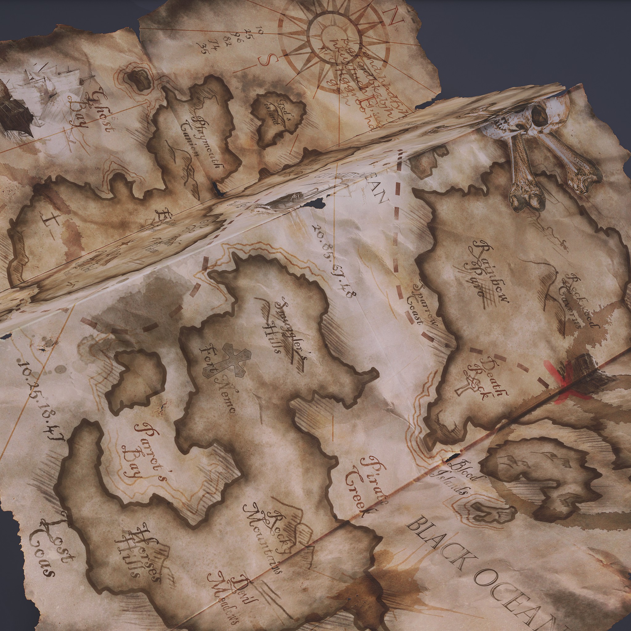 Treasure Map Animated - 3D Model by Get Dead Entertainment