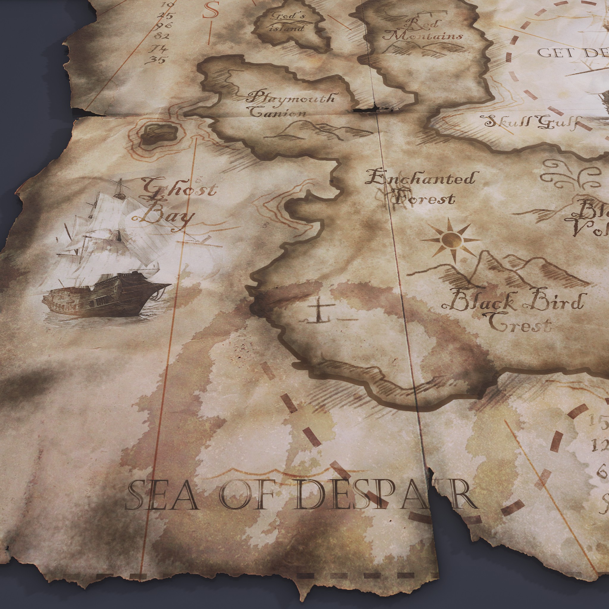 Treasure Map Animated - 3D Model by Get Dead Entertainment