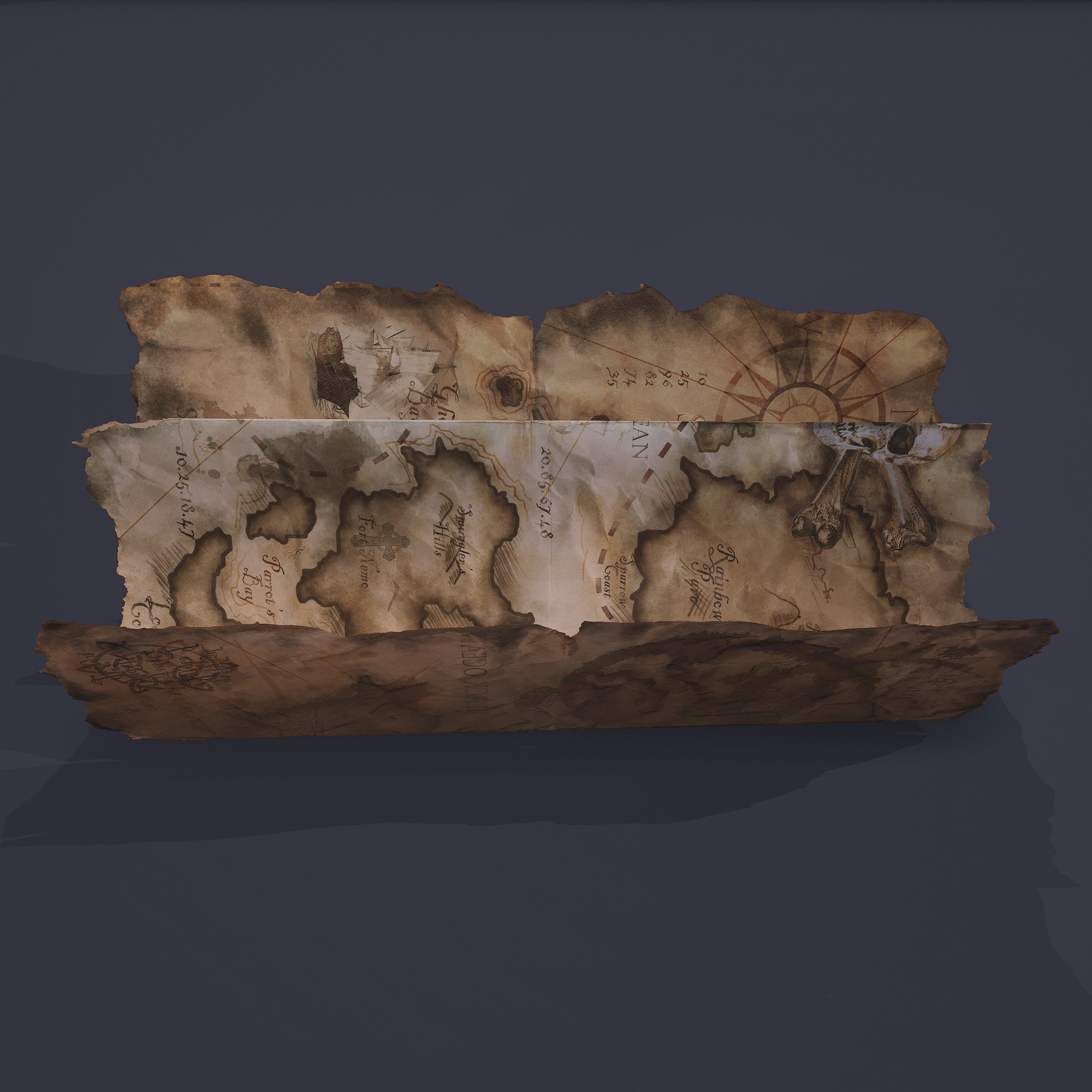 Treasure Map Animated - 3D Model by Get Dead Entertainment