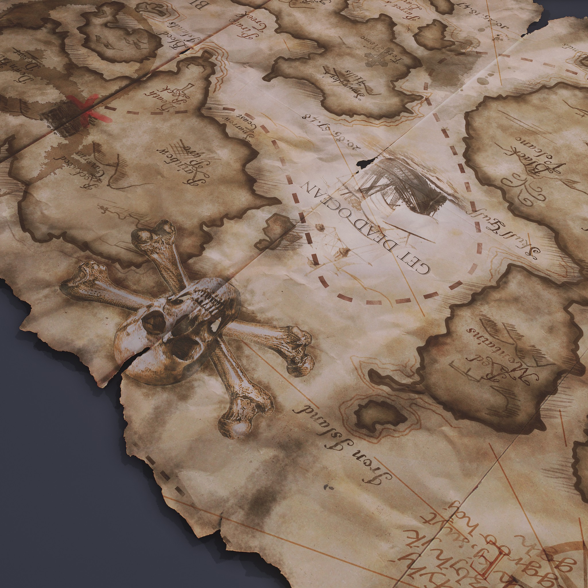 Treasure Map Animated - 3D Model by Get Dead Entertainment