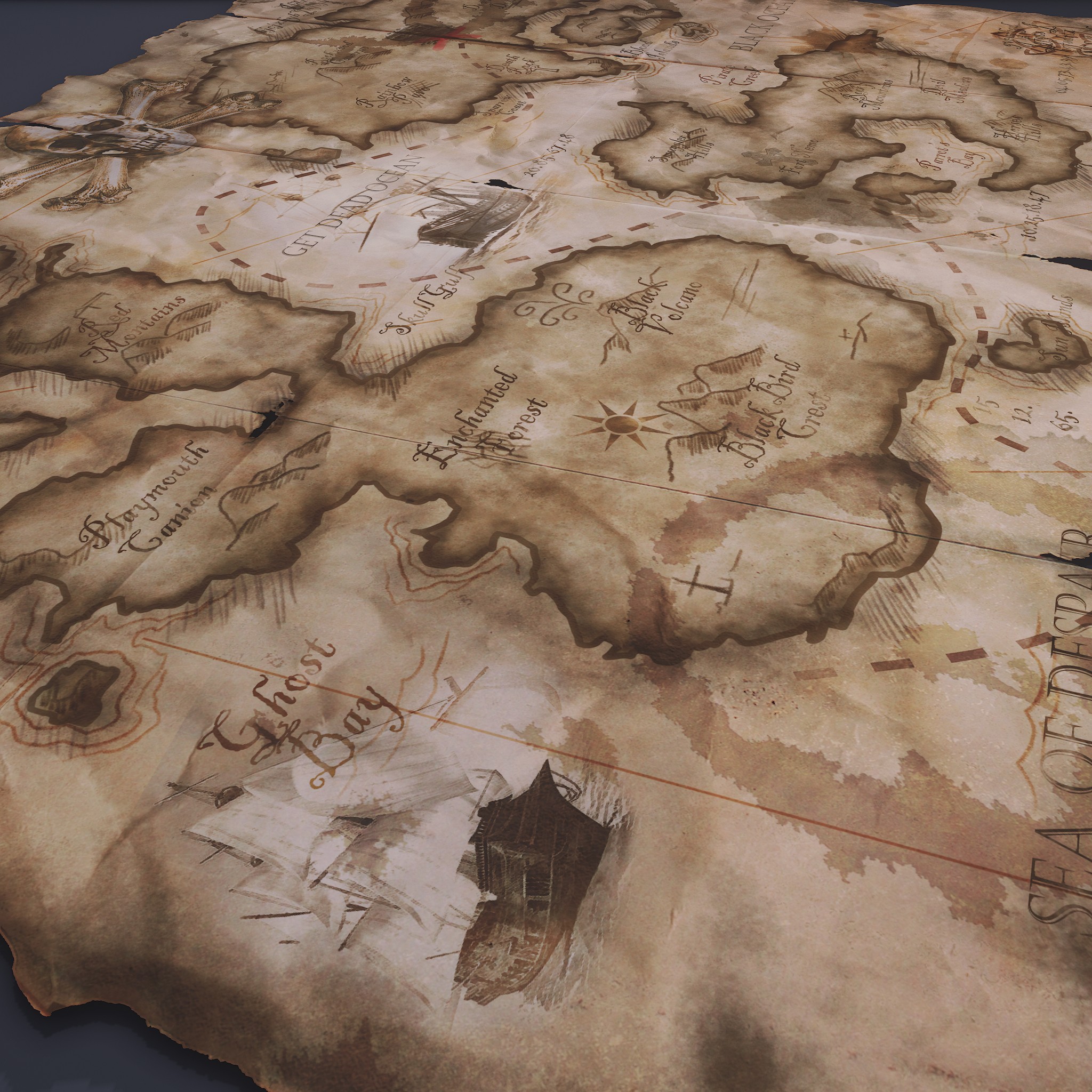 Treasure Map Animated - 3D Model by Get Dead Entertainment