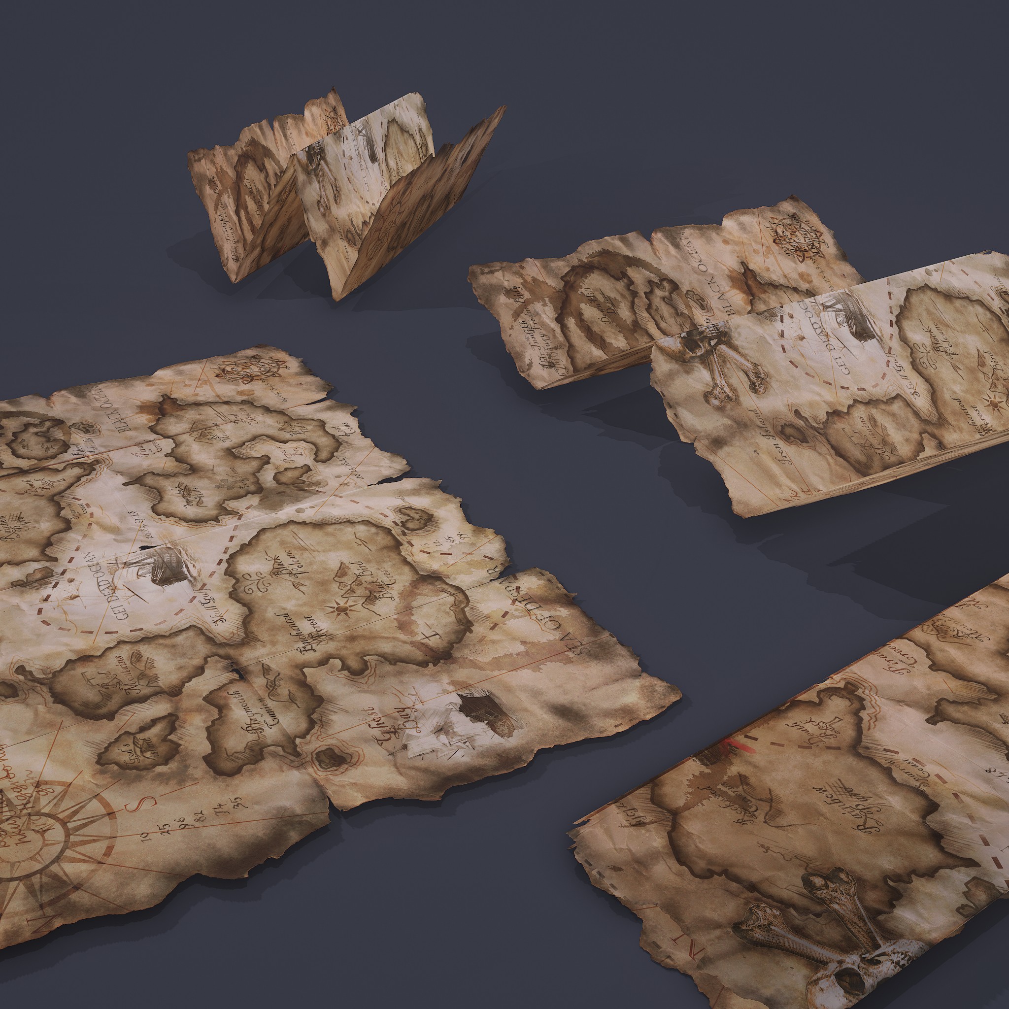 Treasure Map Animated - 3D Model by Get Dead Entertainment