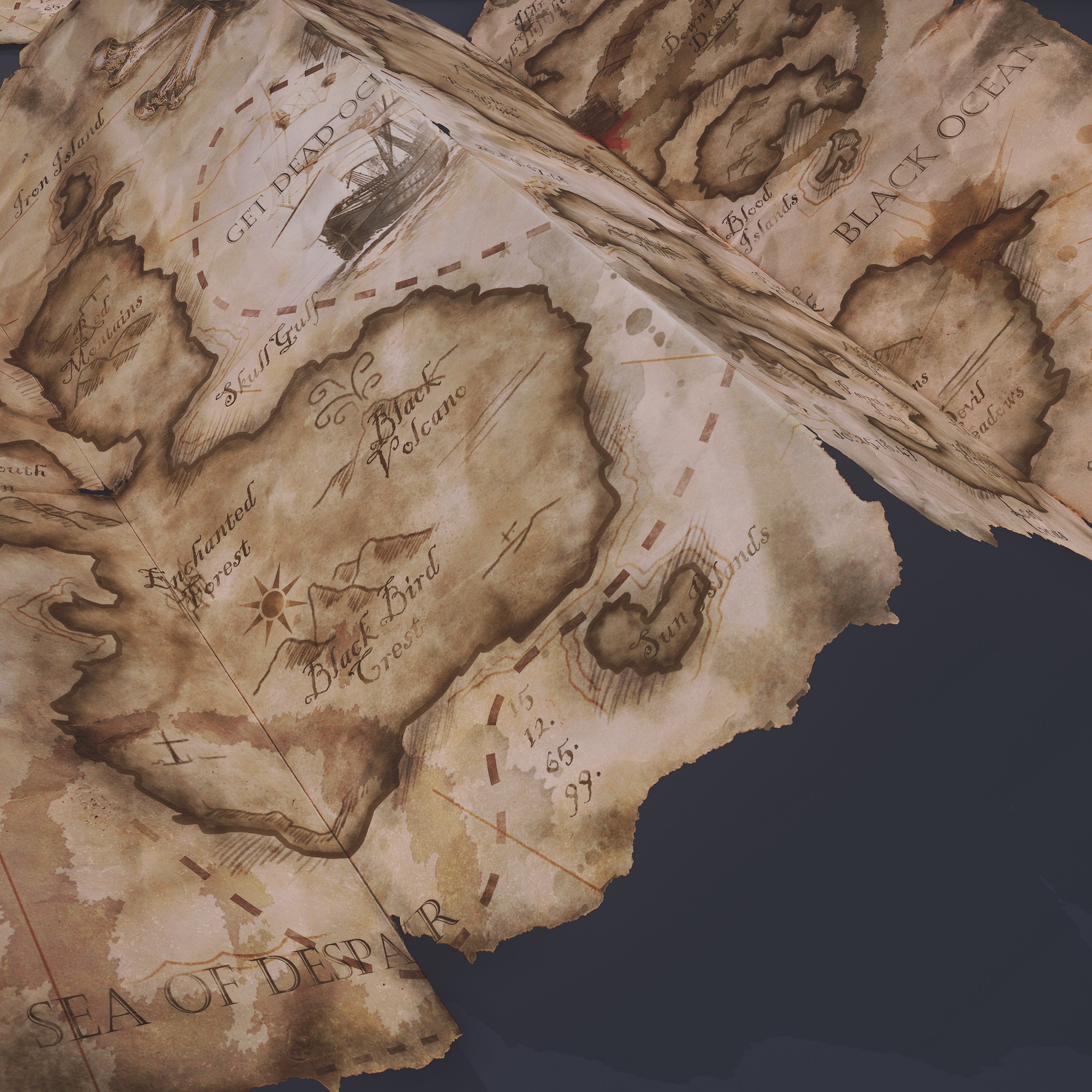 Treasure Map Animated - 3D Model by Get Dead Entertainment