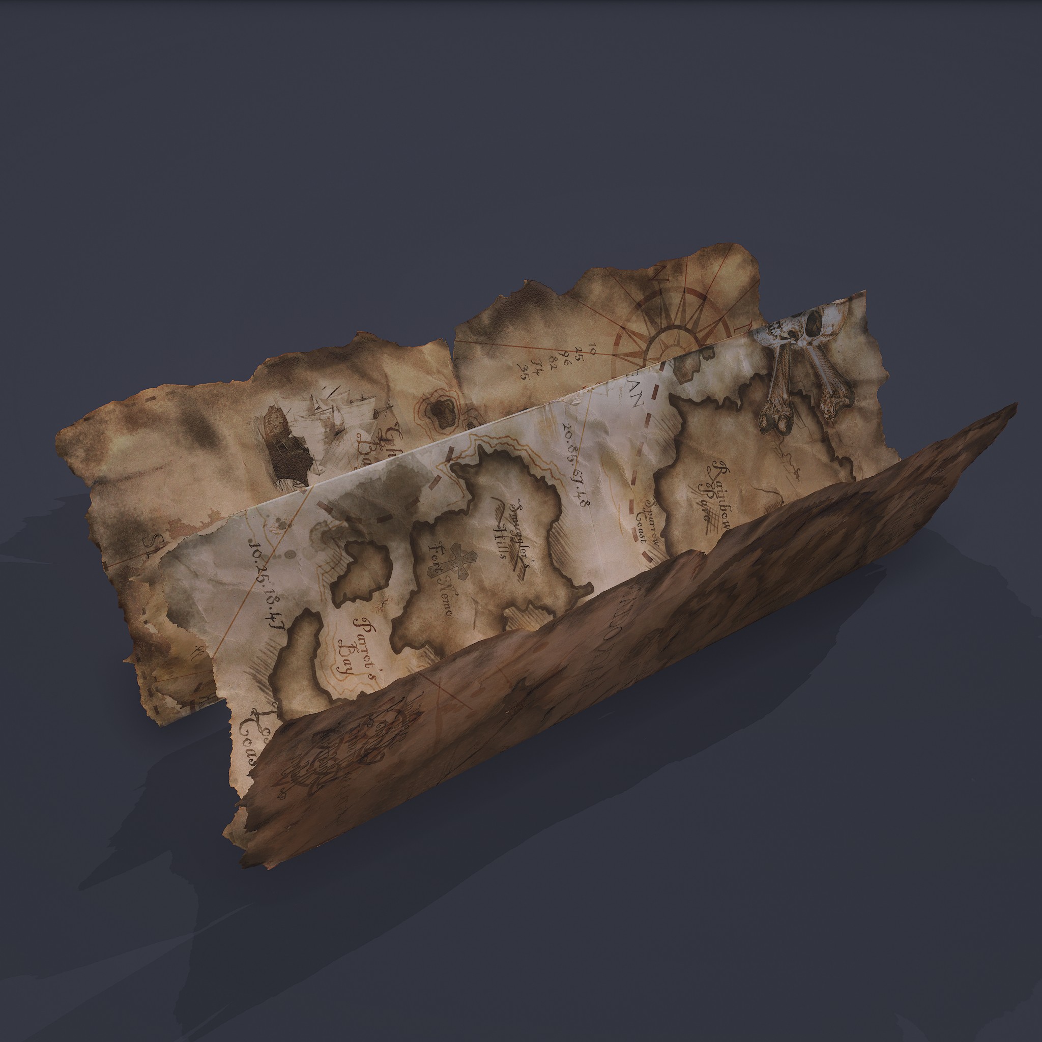 Treasure Map Animated - 3D Model by Get Dead Entertainment