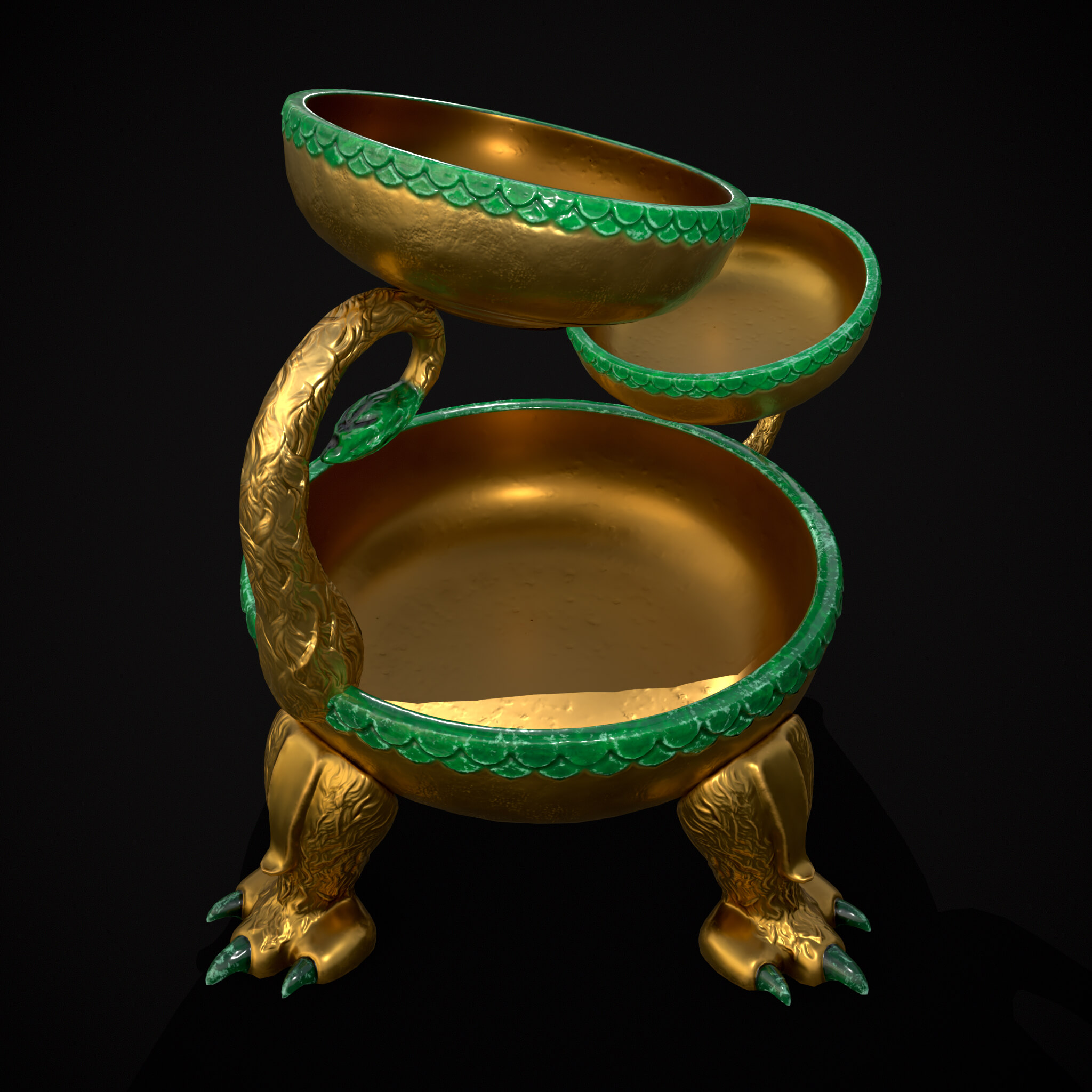 Triple Jade Cauldron - 3D Model by Get Dead Entertainment