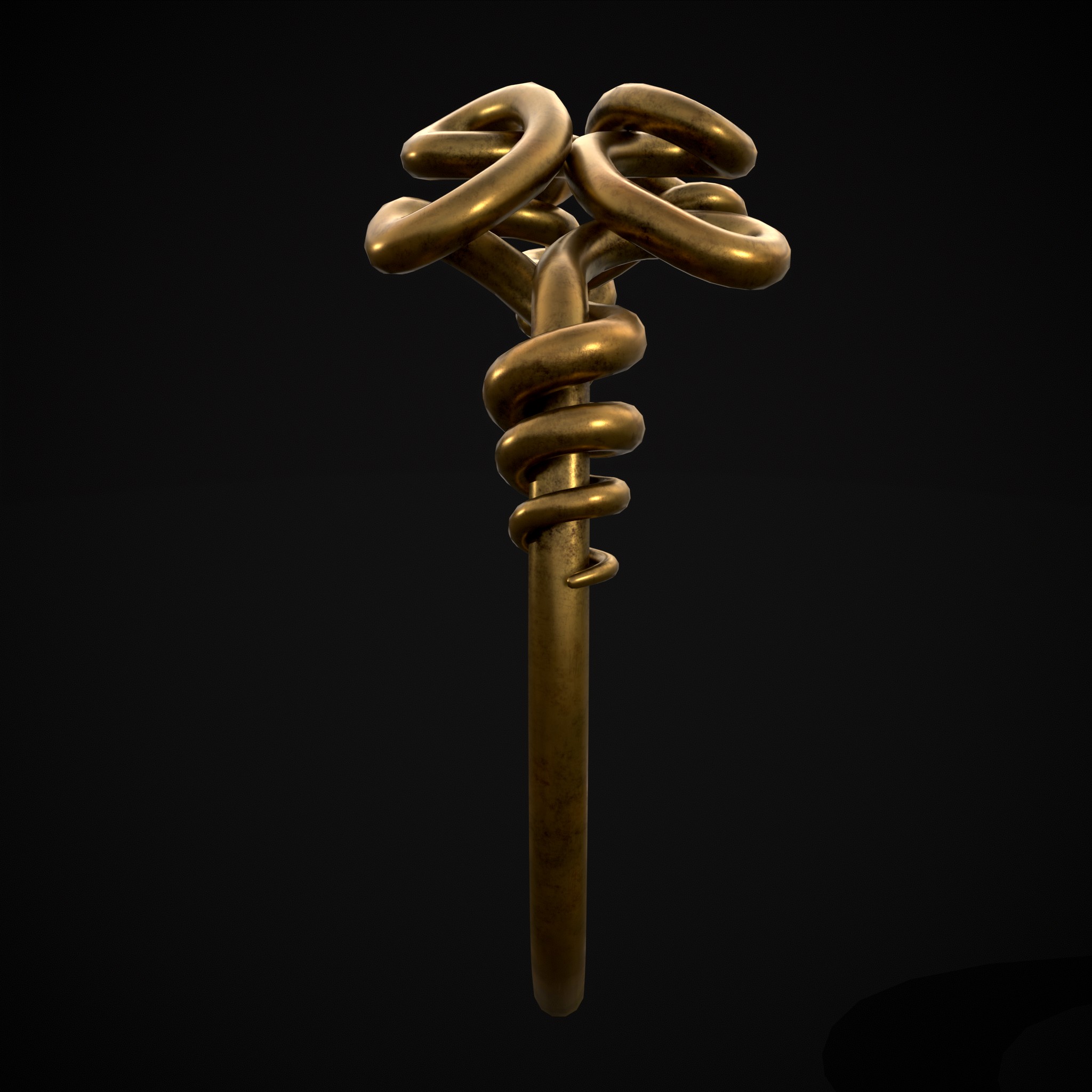 Twisted Wire Looping Gold Ring - 3D Model by Get Dead Entertainment