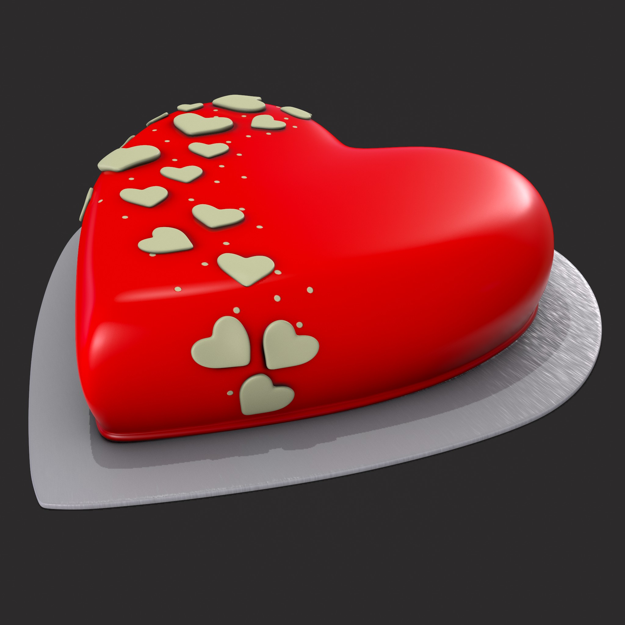 Valentines Heart Shaped Heart Cake - 3D Model by Get Dead Entertainment