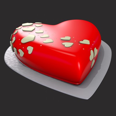 Valentines Heart Shaped Heart Cake - 3D Model by Get Dead Entertainment
