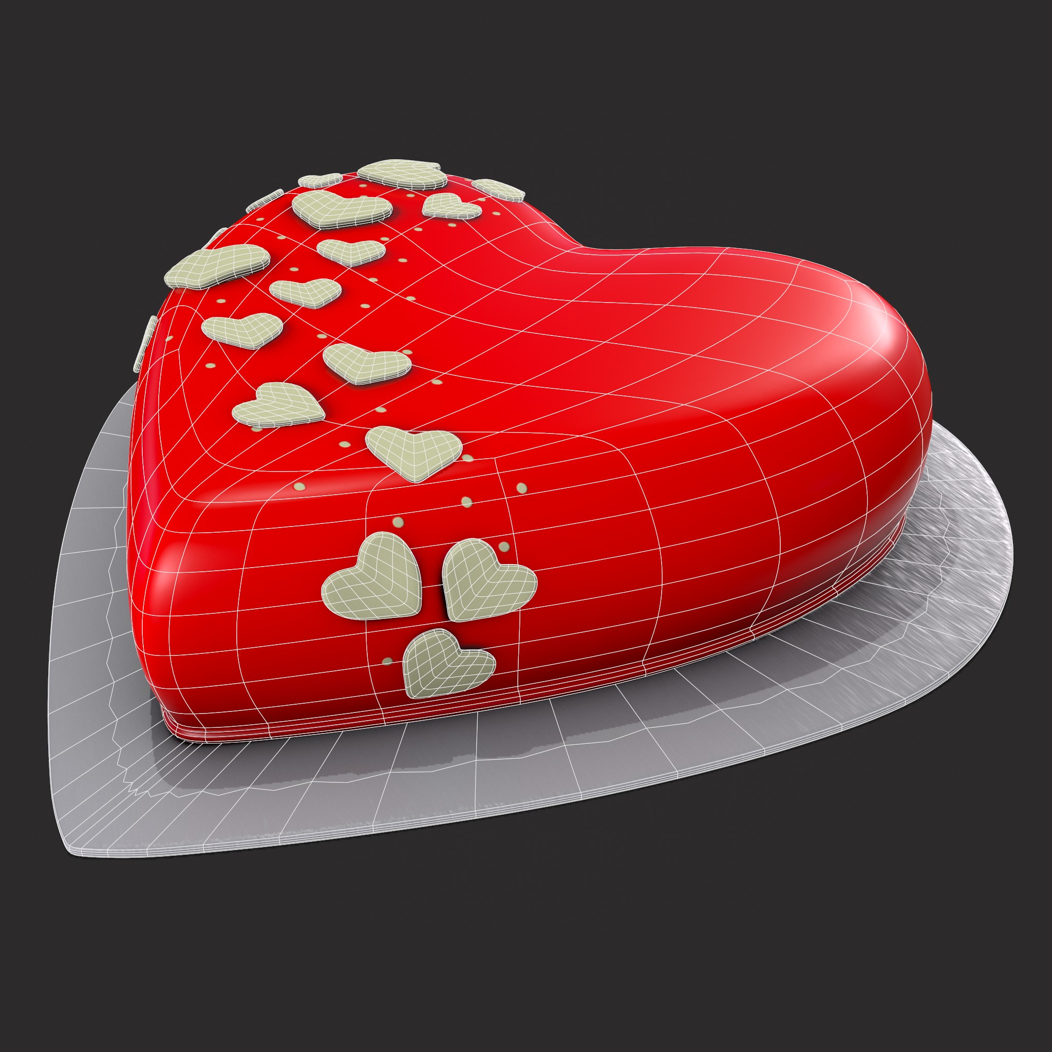 Valentines Heart Shaped Heart Cake - 3D Model by Get Dead Entertainment