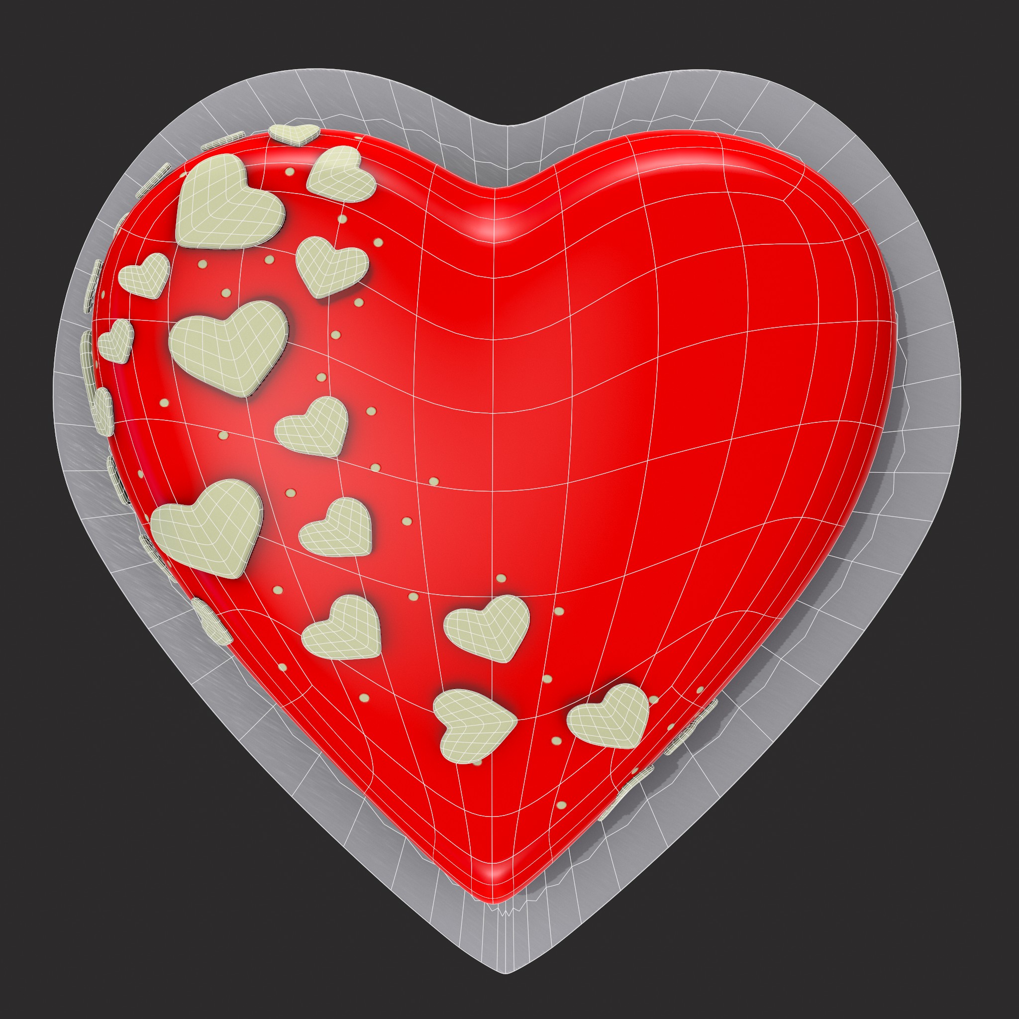 Valentines Heart Shaped Heart Cake - 3D Model by Get Dead Entertainment