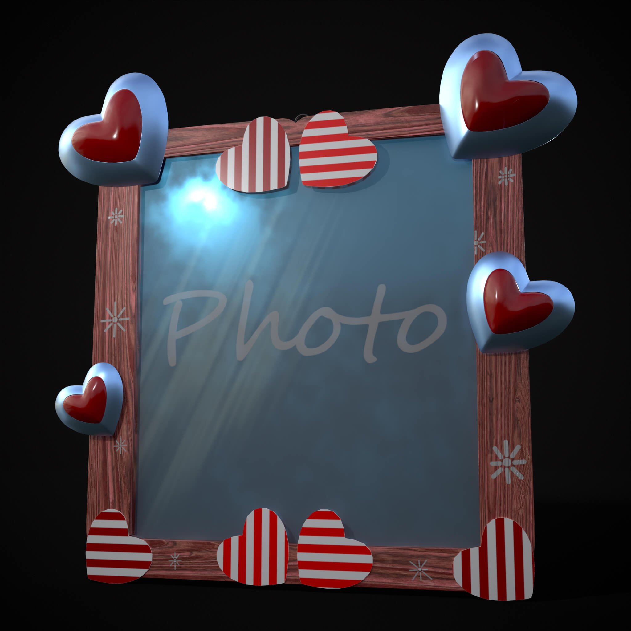 Valentines Hearts Picture Frame - 3D Model by Get Dead Entertainment