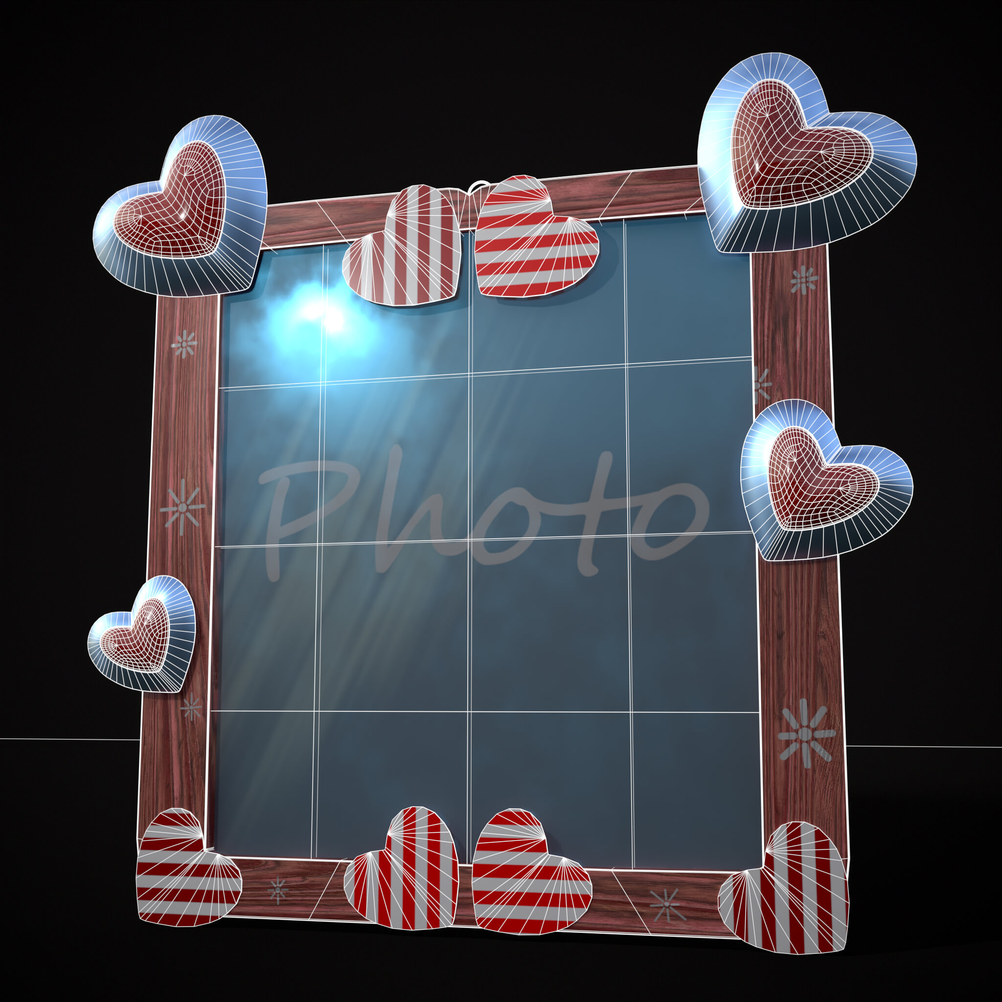 Valentines Hearts Picture Frame - 3D Model by Get Dead Entertainment