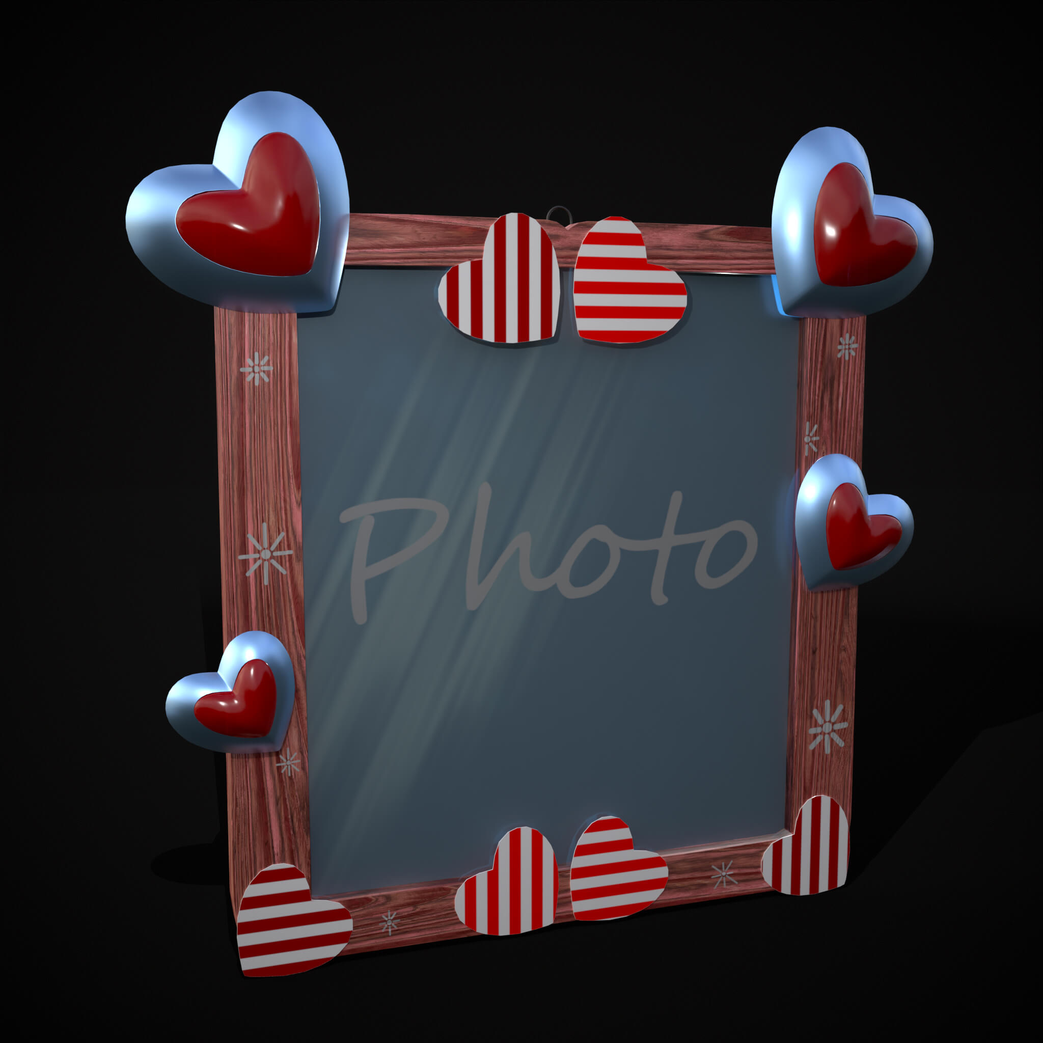 Valentines Hearts Picture Frame - 3D Model by Get Dead Entertainment