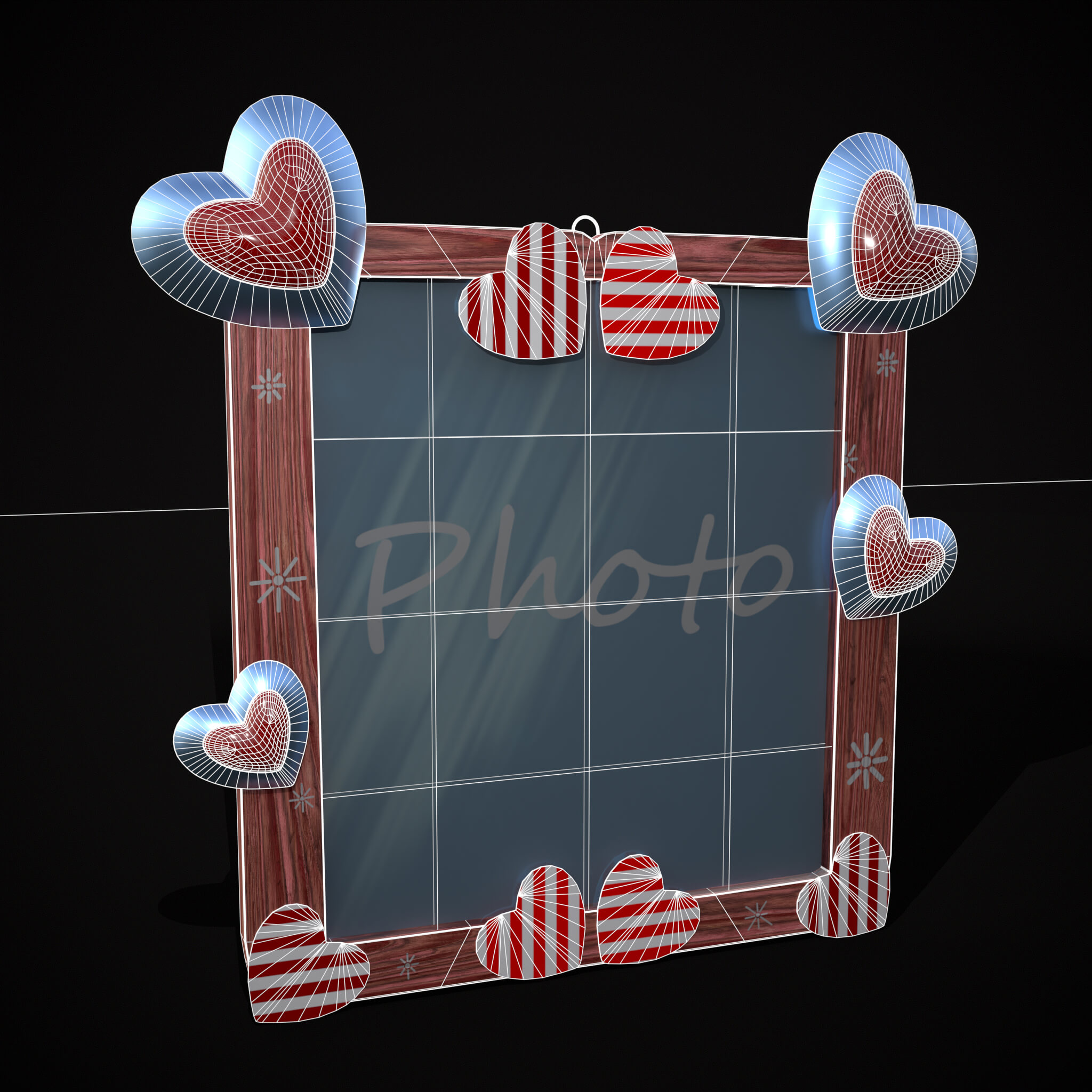 Valentines Hearts Picture Frame - 3D Model by Get Dead Entertainment