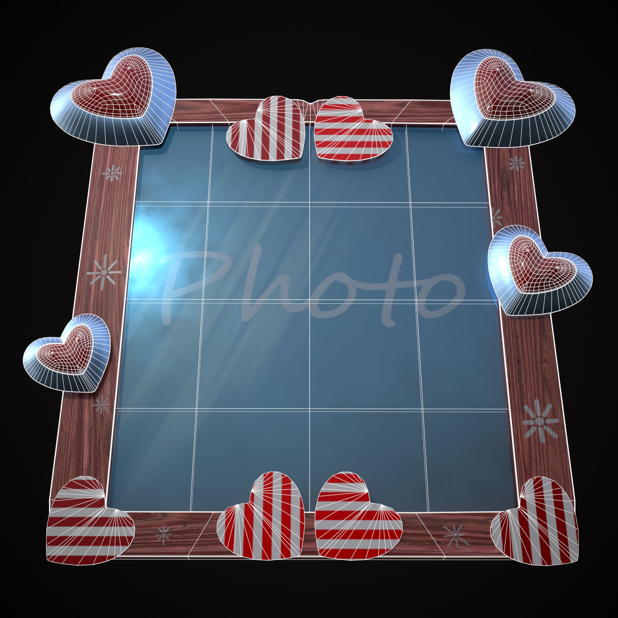Valentines Hearts Picture Frame - 3D Model by Get Dead Entertainment