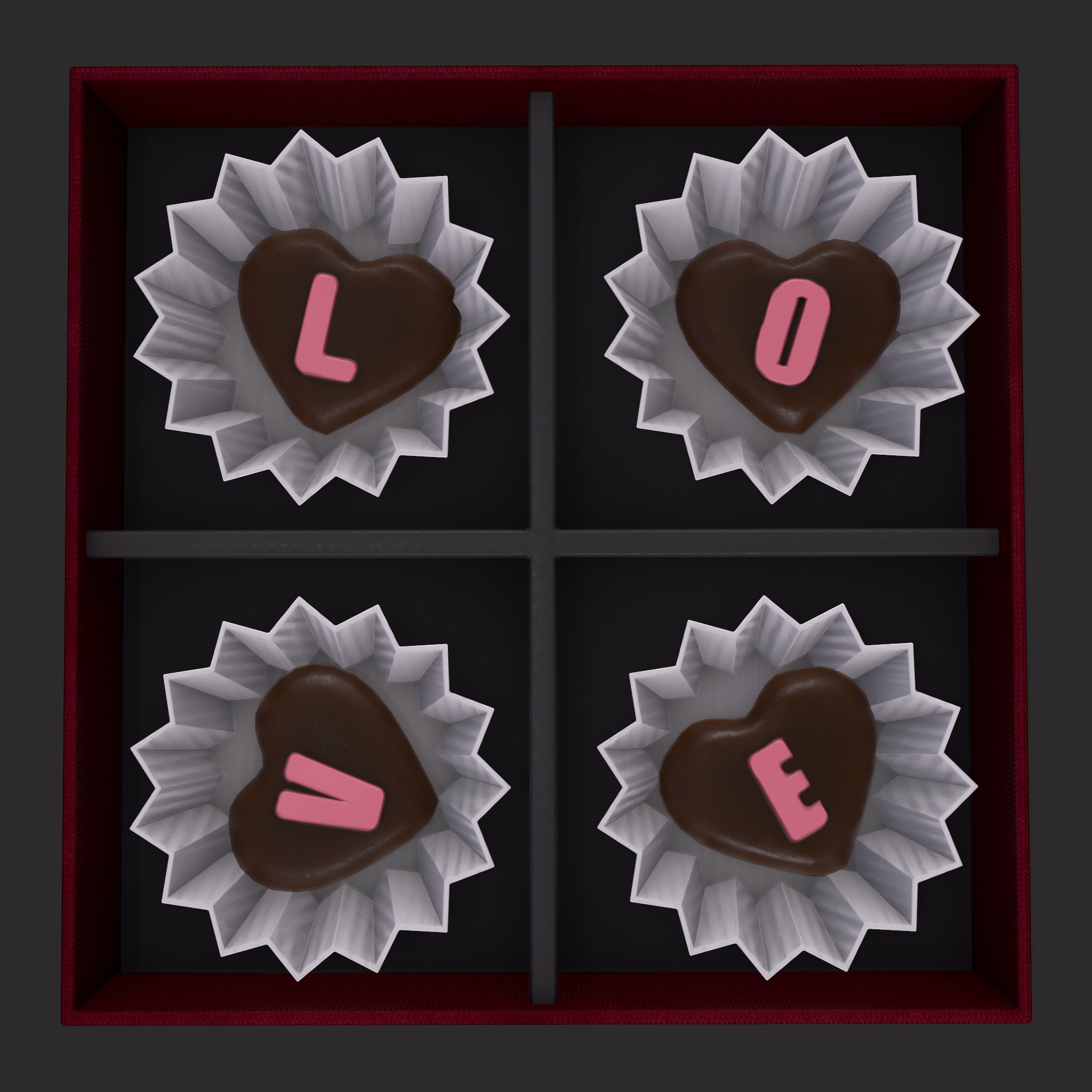 Valentines Love Chocolate Box - 3D Model by Get Dead Entertainment