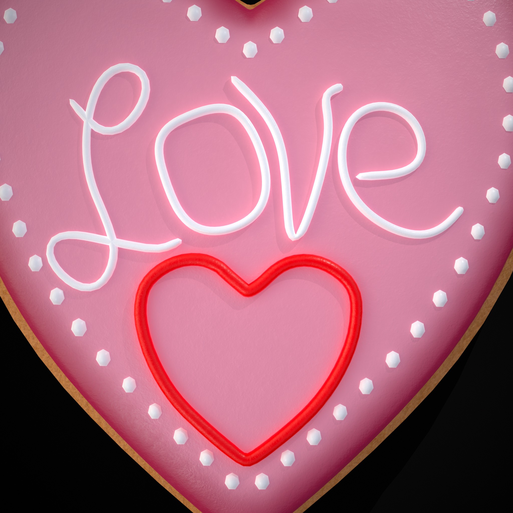 Valentines Love Heart Cookie - 3D Model by Get Dead Entertainment
