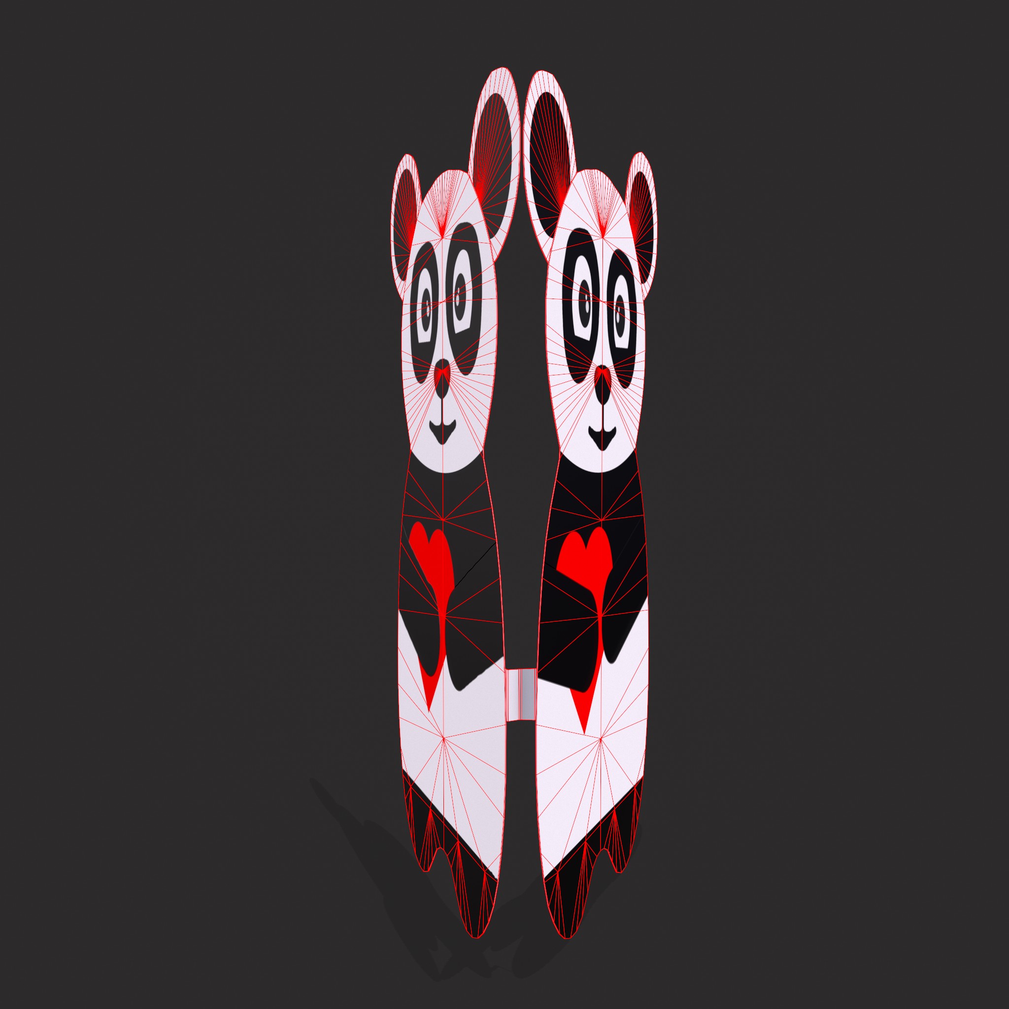 Valentines Panda Card - 3D Model by Get Dead Entertainment