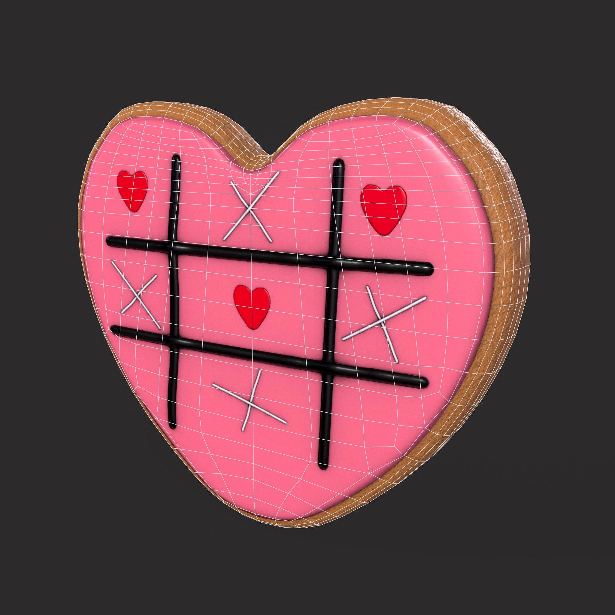Valentines XOXO Cookie - 3D Model by Get Dead Entertainment