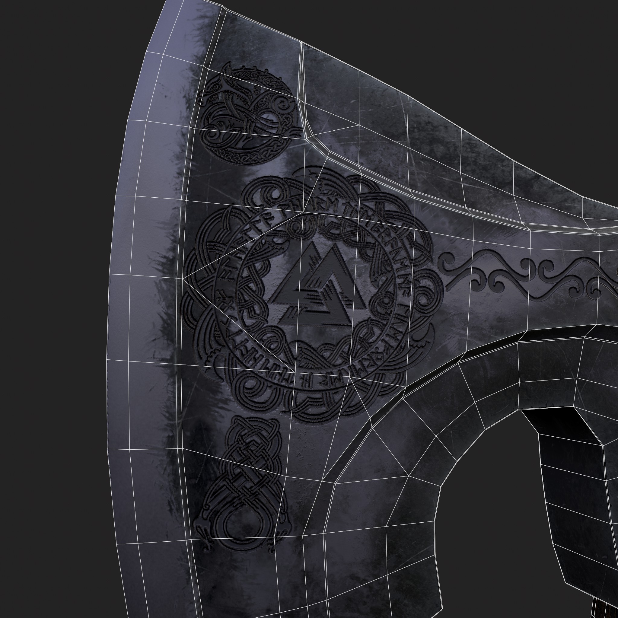 Valknut Viking Ax - 3D Model by Get Dead Entertainment